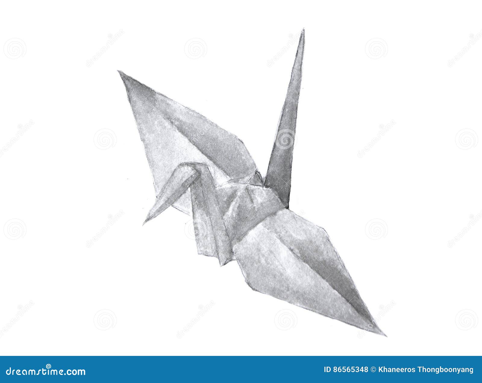 Origami Crane Outline