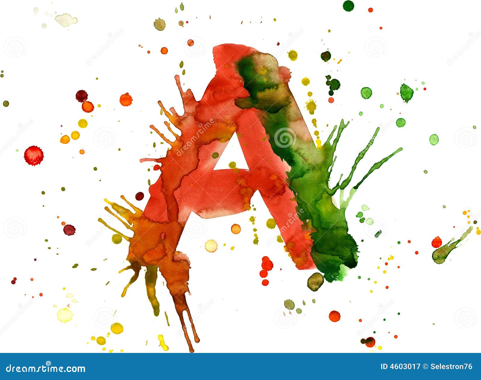 Watercolor Paint - Letter a Stock Illustration - Illustration of ...