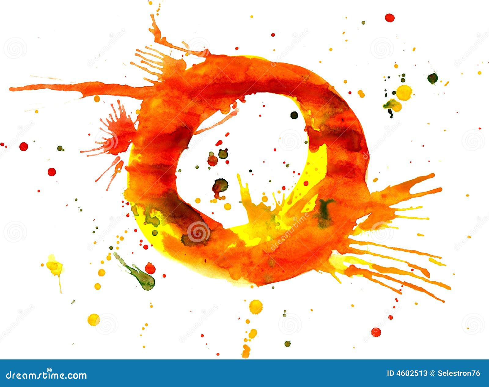 Watercolor Paint - Letter O Stock Illustration - Illustration of ...