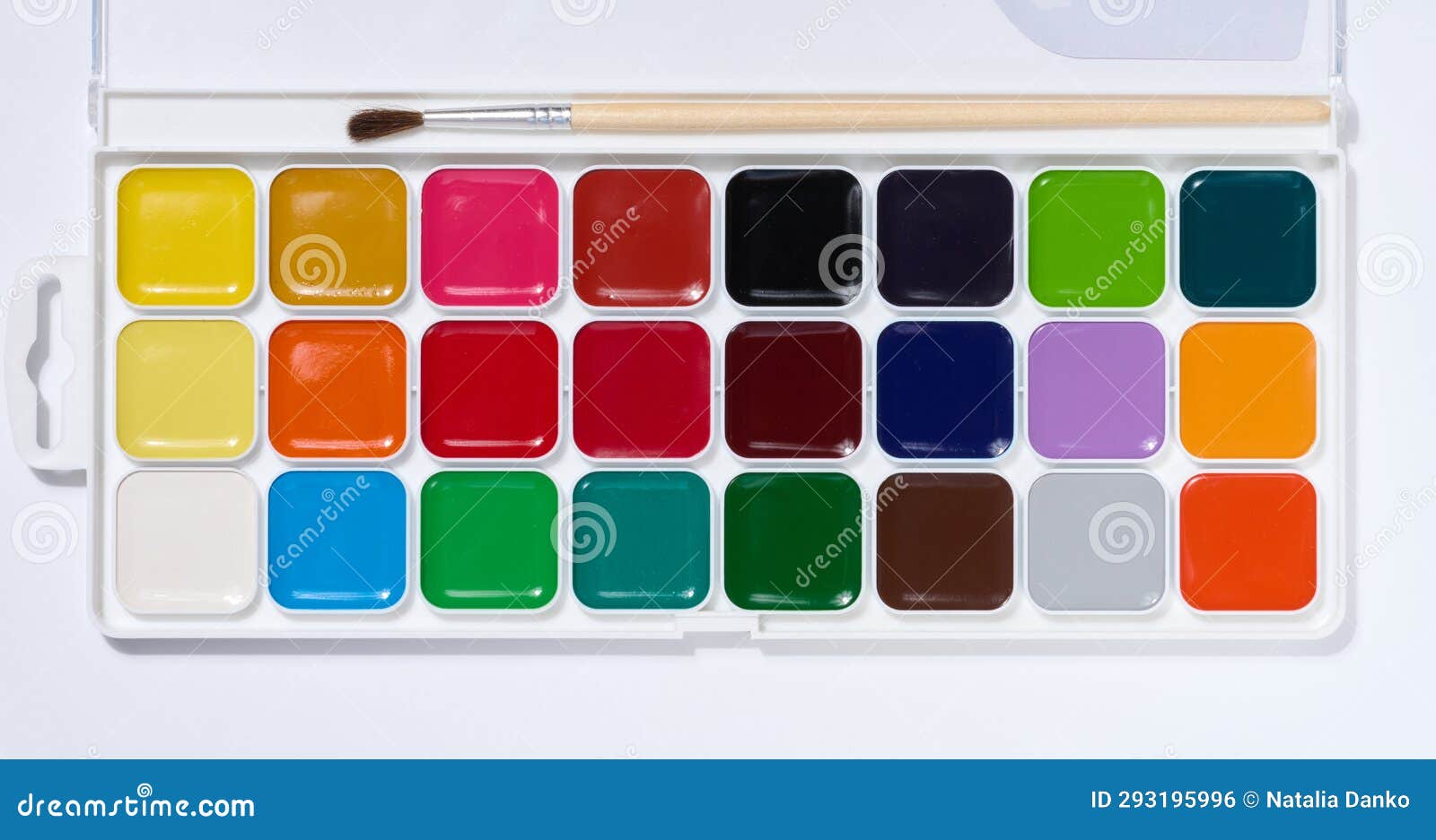 Watercolor Paint Palette, Object for Drawing and Creativity, Cells ...