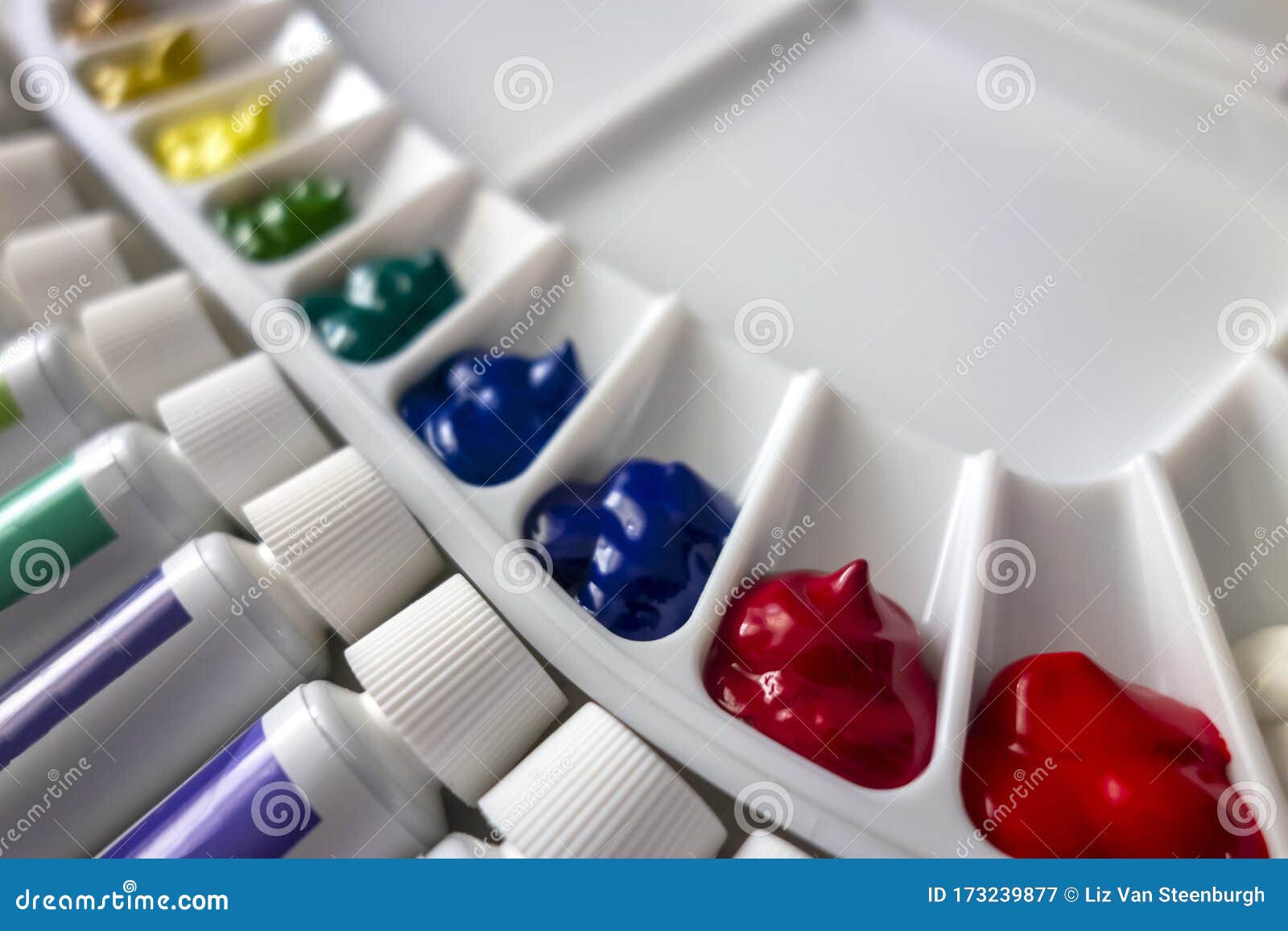 Watercolor Paint Palette stock image. Image of paint - 173239877