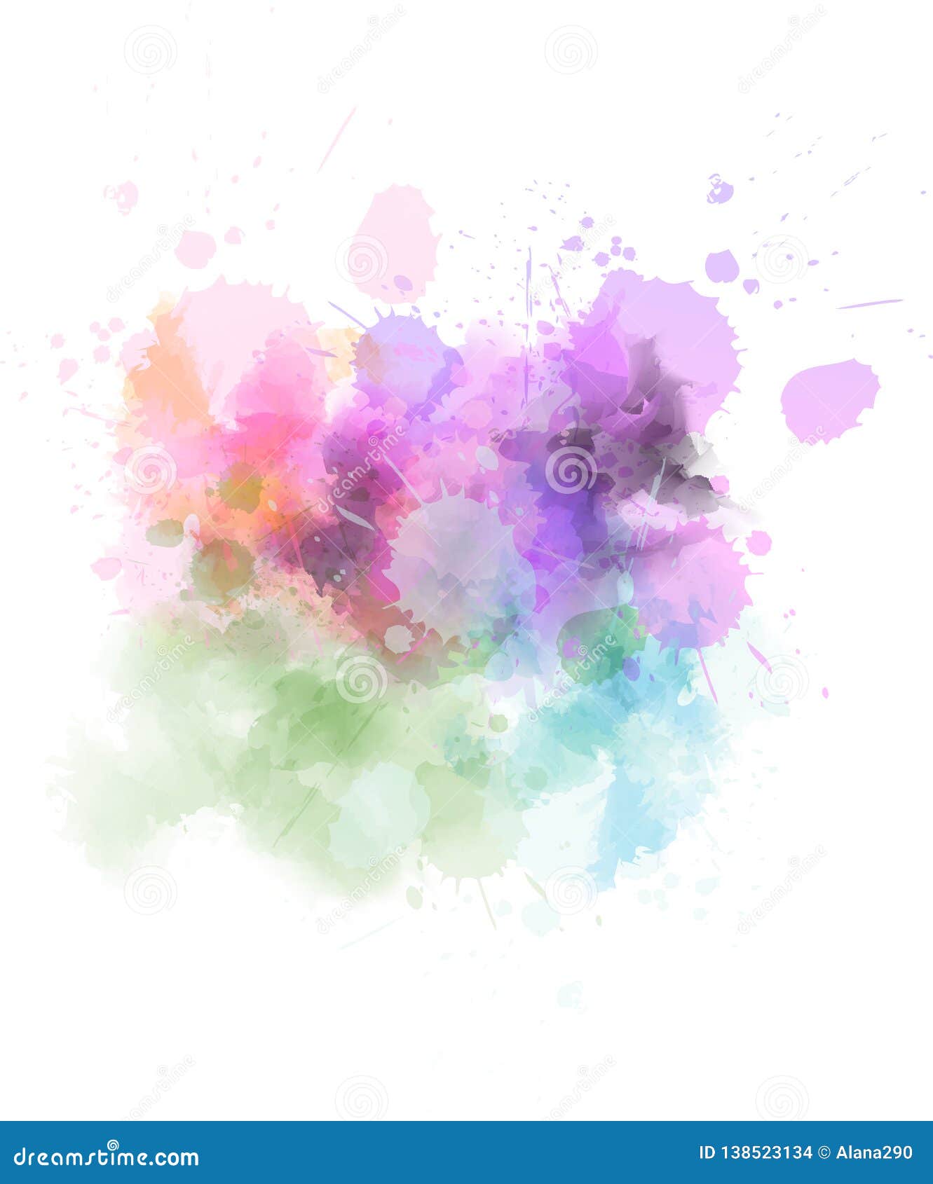 Watercolor paint splash stock vector. Illustration of color - 138523134