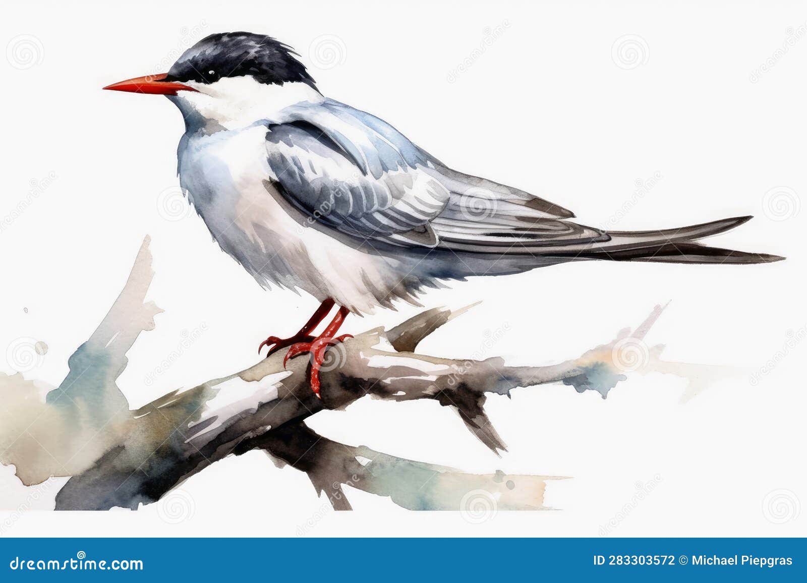 Common Tern In The Flight Silhouettes Set Cartoon Vector ...