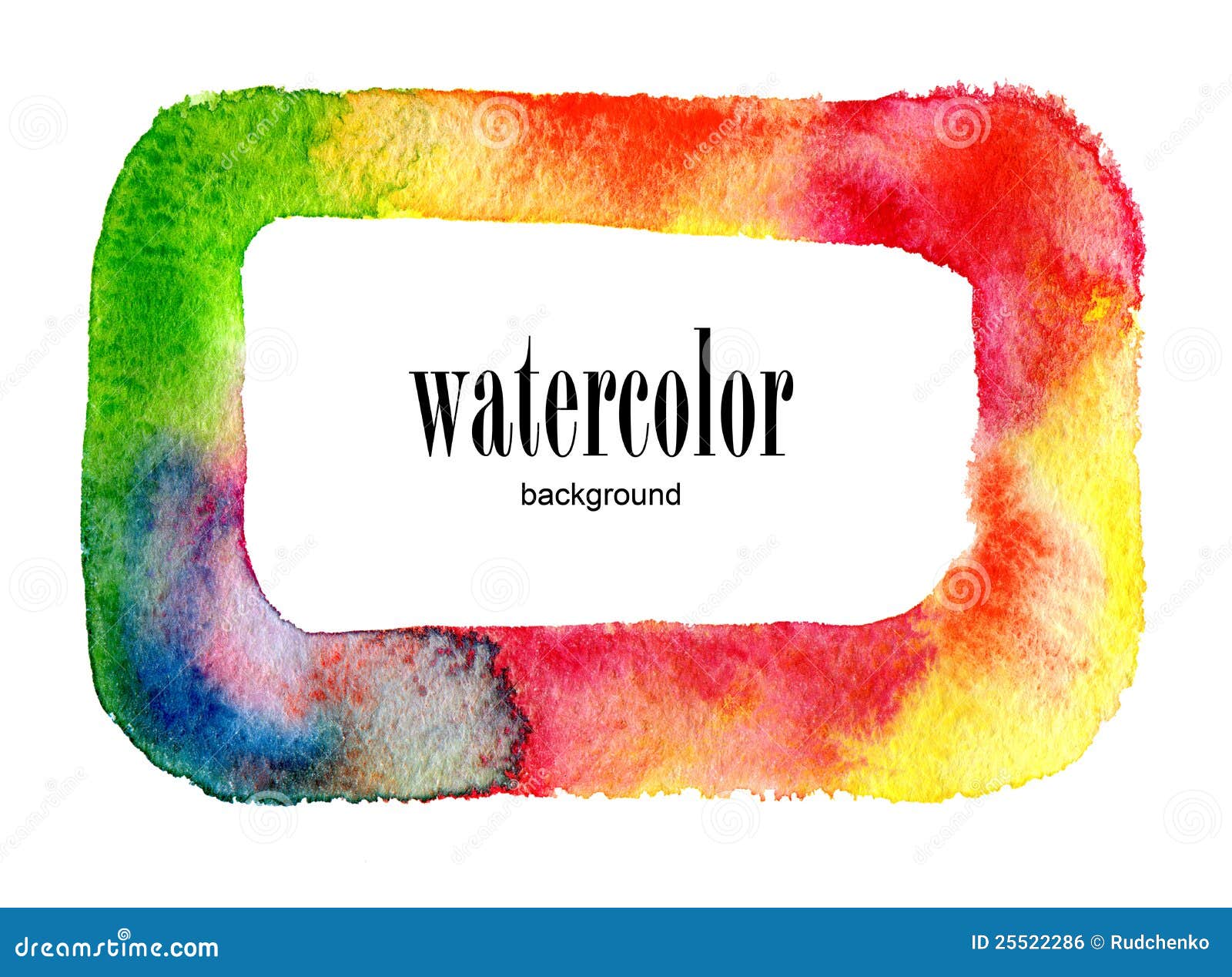 Watercolor painted frame stock illustration. Illustration of draw ...