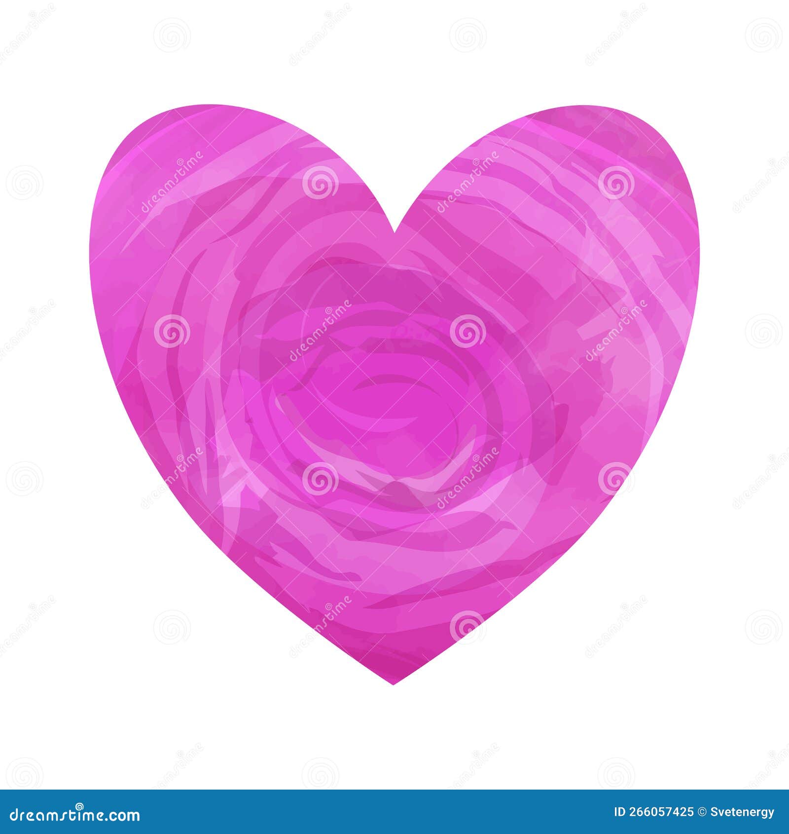 Watercolor Painted Pink Heart, Vector Element for Your Design Stock ...