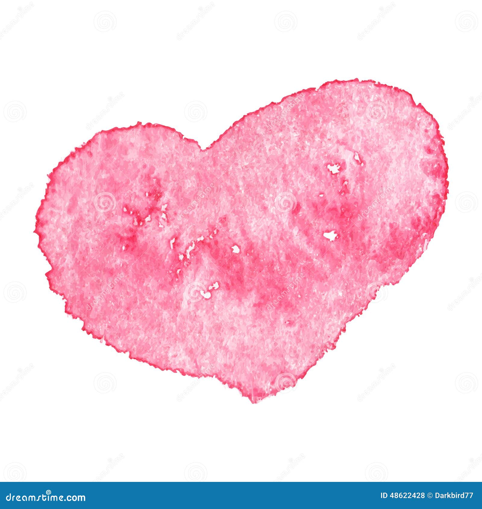 Watercolor Painted Red Heart Stock Illustration - Illustration of love ...