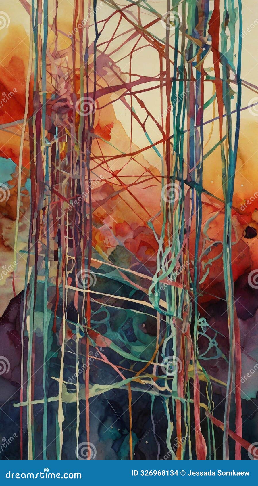 Watercolor Painting: Abstract Digital Art Inspired by the Concept of ... Watercolor Painting: Abstract Digital Art Inspired by the Concept of ...