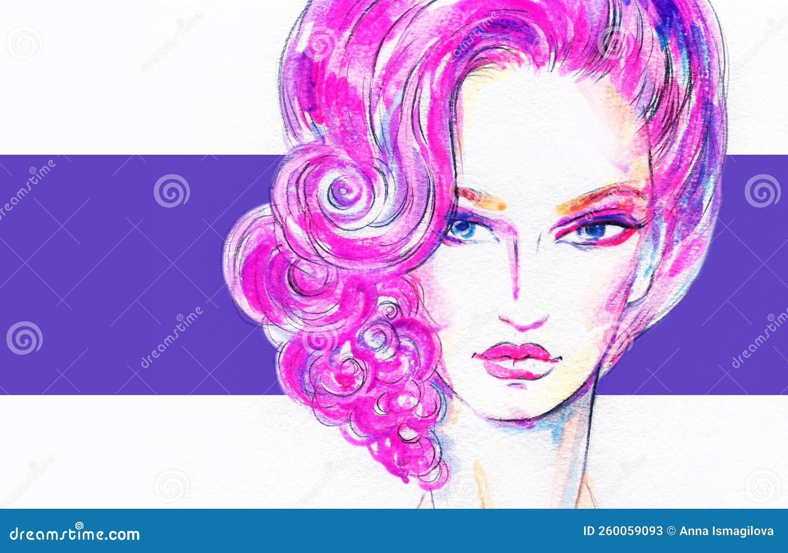 Woman Portrait Stock Illustration Illustration Of Fashion 260059093