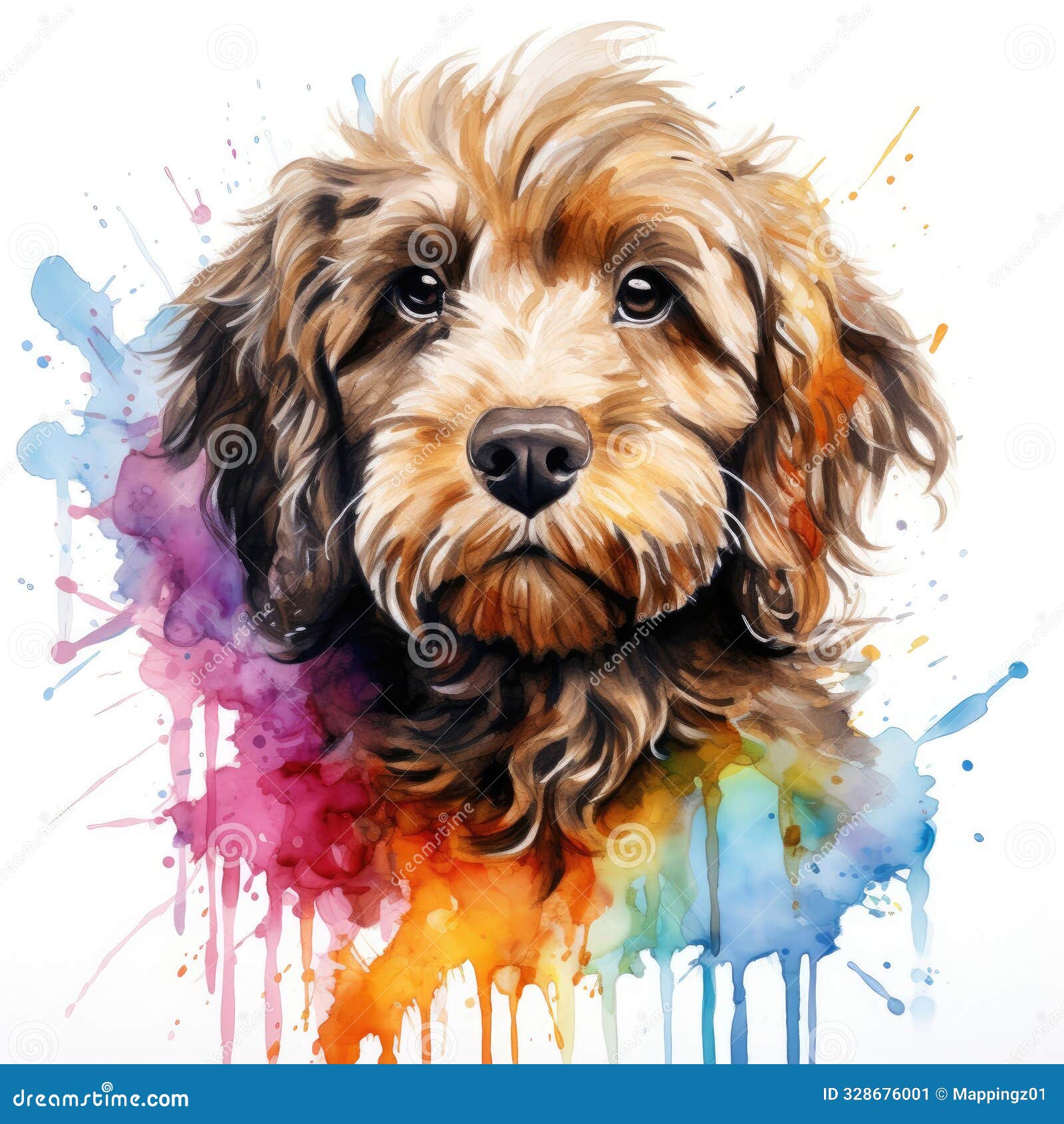 Cockapoo stock illustration. Illustration of style, colors - 328676001