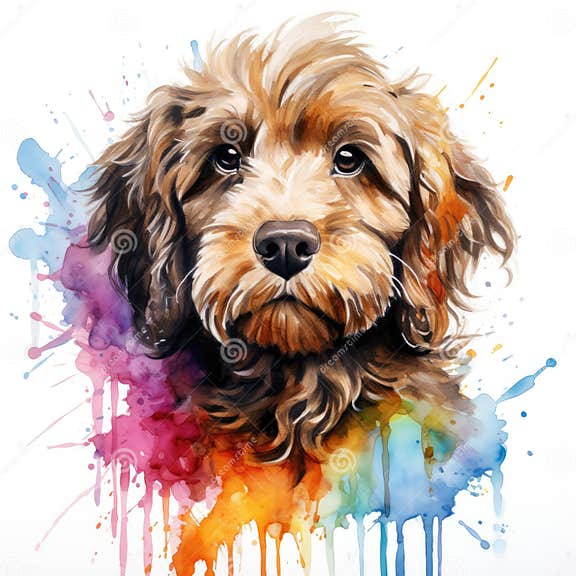 Cockapoo stock illustration. Illustration of style, colors - 328676001