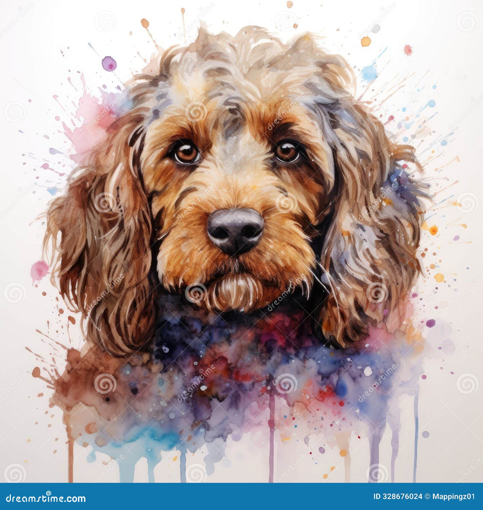 Cockapoo stock illustration. Illustration of colors - 328676024