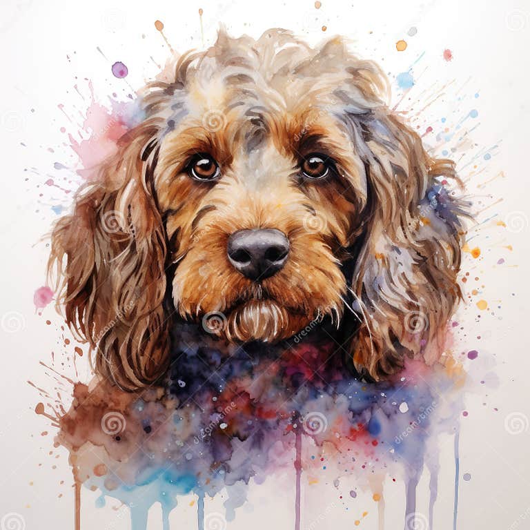Cockapoo stock illustration. Illustration of colors - 328676024
