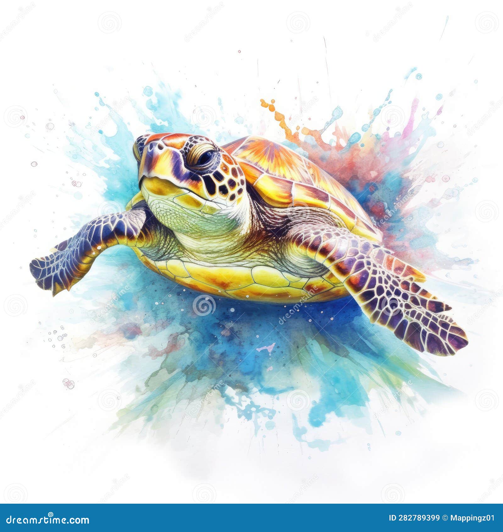 Loggerhead Sea Turtle Hatchlings Royalty-Free Cartoon | CartoonDealer ...