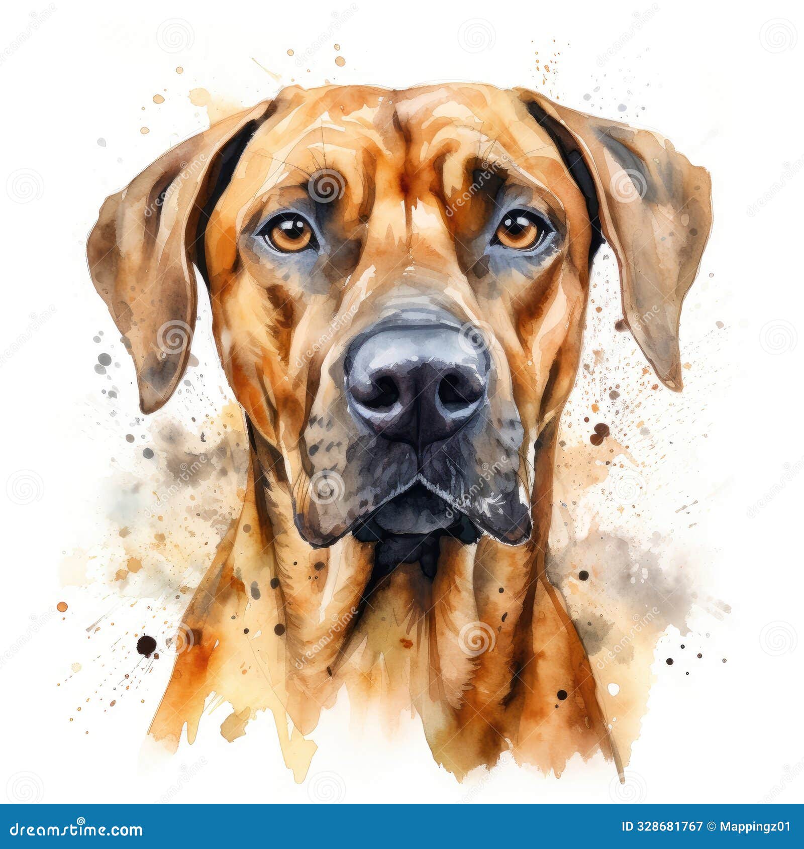 Rhodesian ridgeback stock illustration. Illustration of ridgeback ...