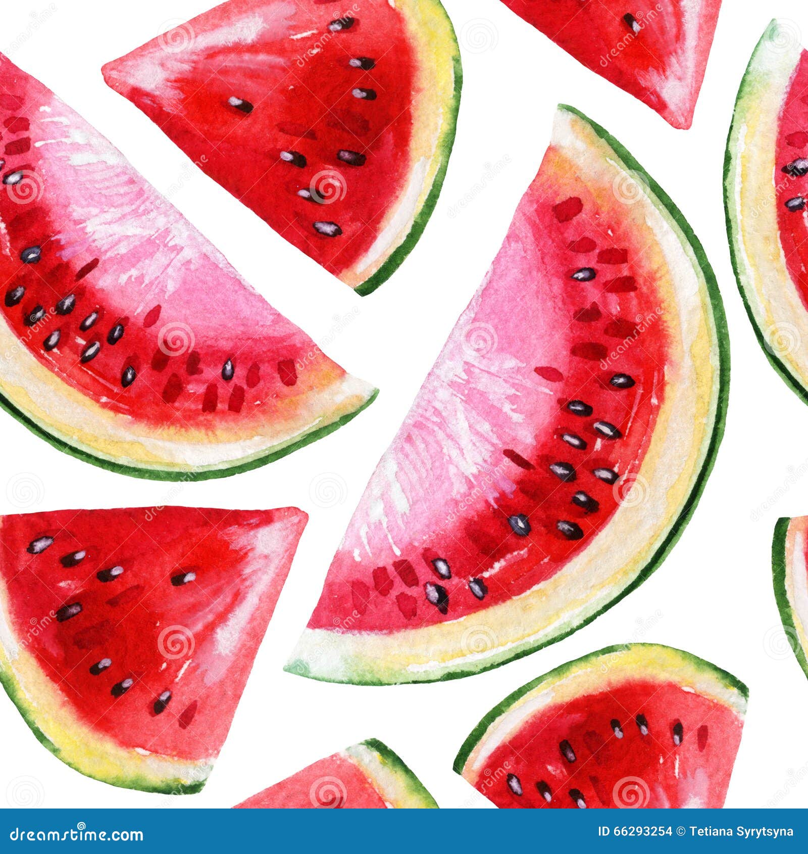 Watercolor Painting with Watermelon Stock Illustration - Illustration ...