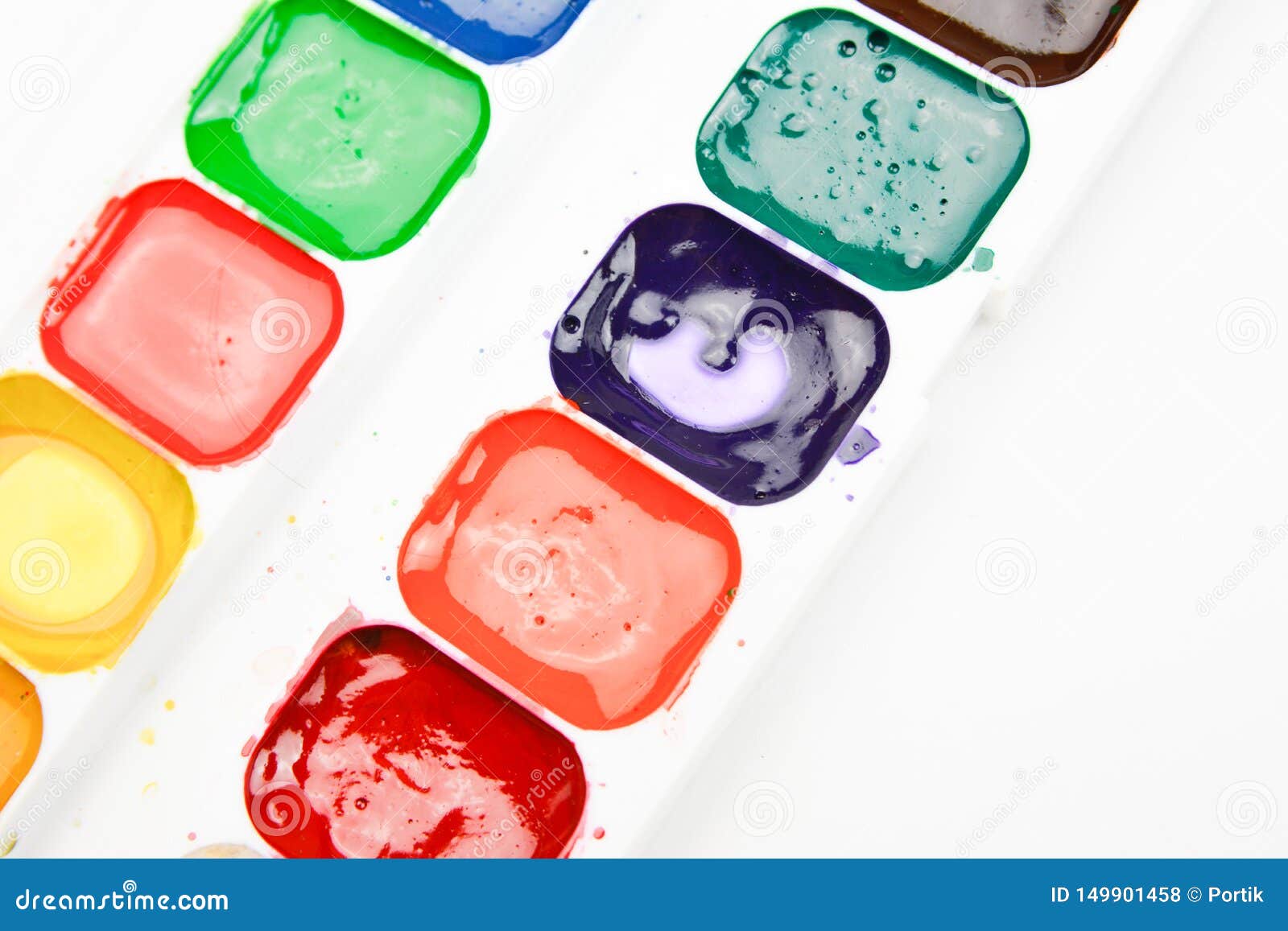 Watercolor Paints for Drawing on White Background Stock Photo - Image ...