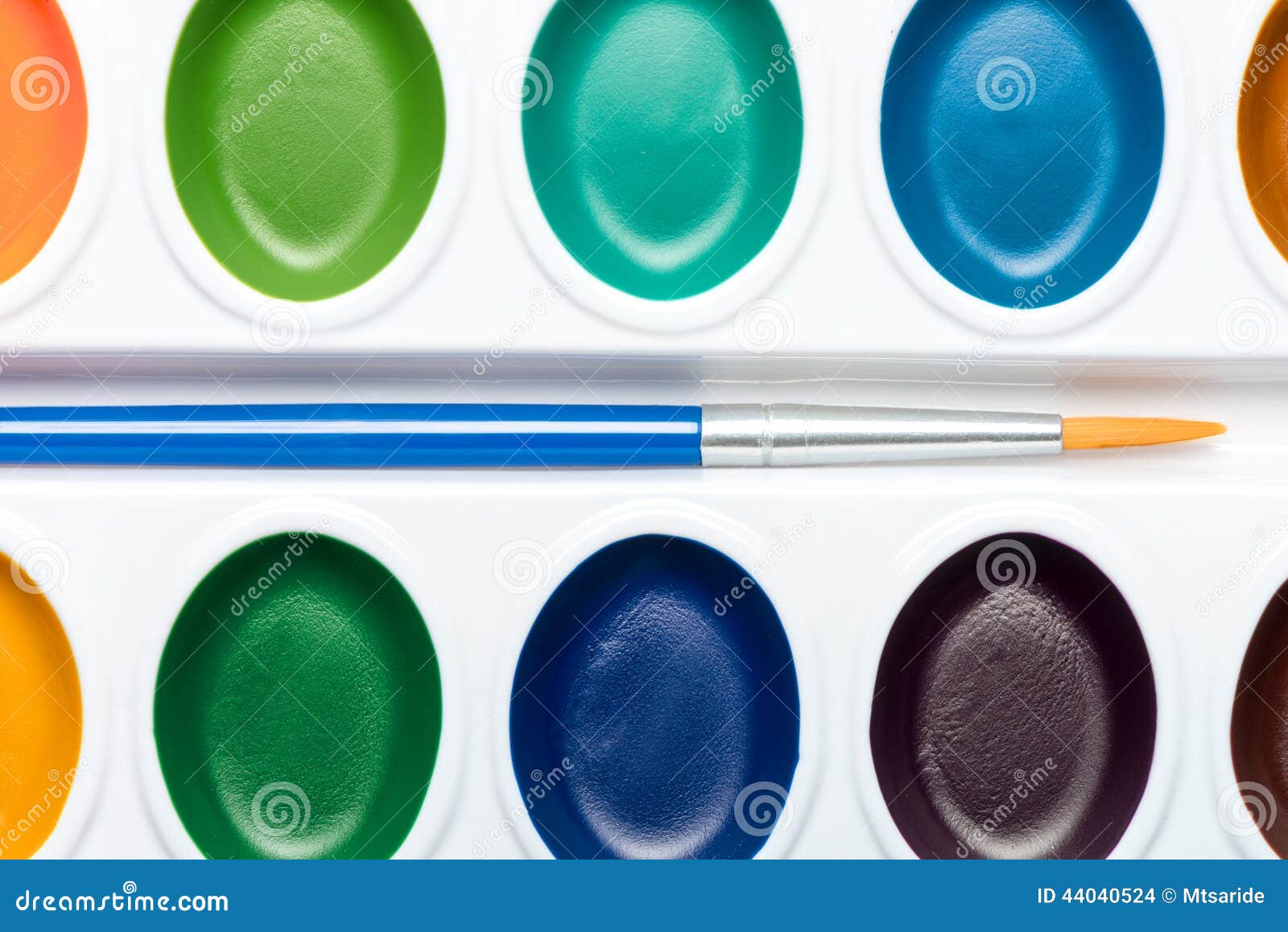 Watercolor Paints on White stock photo. Image of white - 44040524