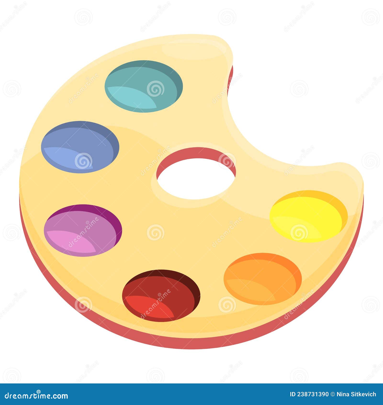 Watercolor Pallette Icon Cartoon Vector. Paint Palette Stock Vector ... Watercolor Pallette Icon Cartoon Vector. Paint Palette Stock Vector ...