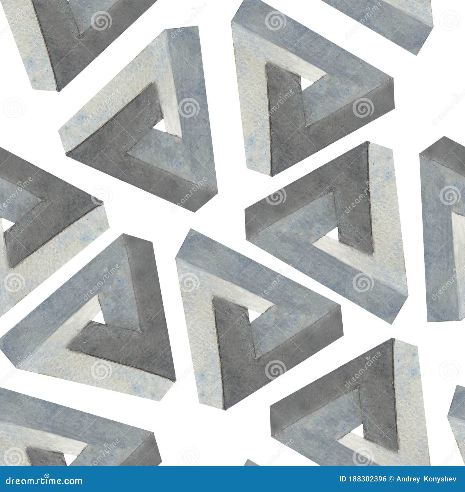 Watercolor Pattern with Endless Triangles, Associations on the Subject ...