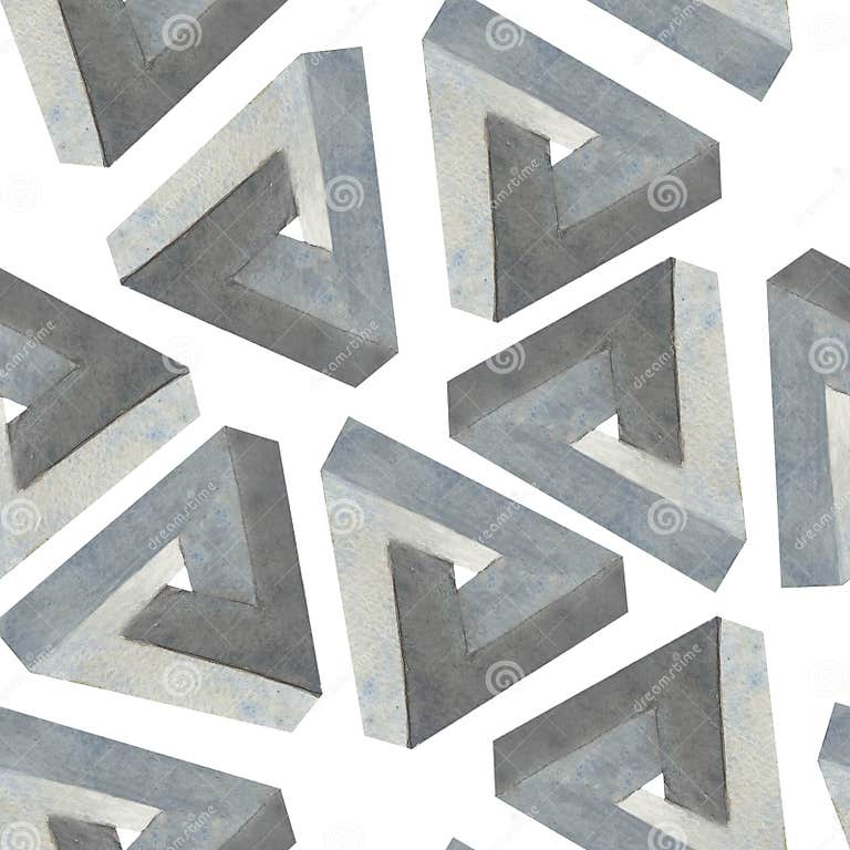 Watercolor Pattern with Endless Triangles, Associations on the Subject ...