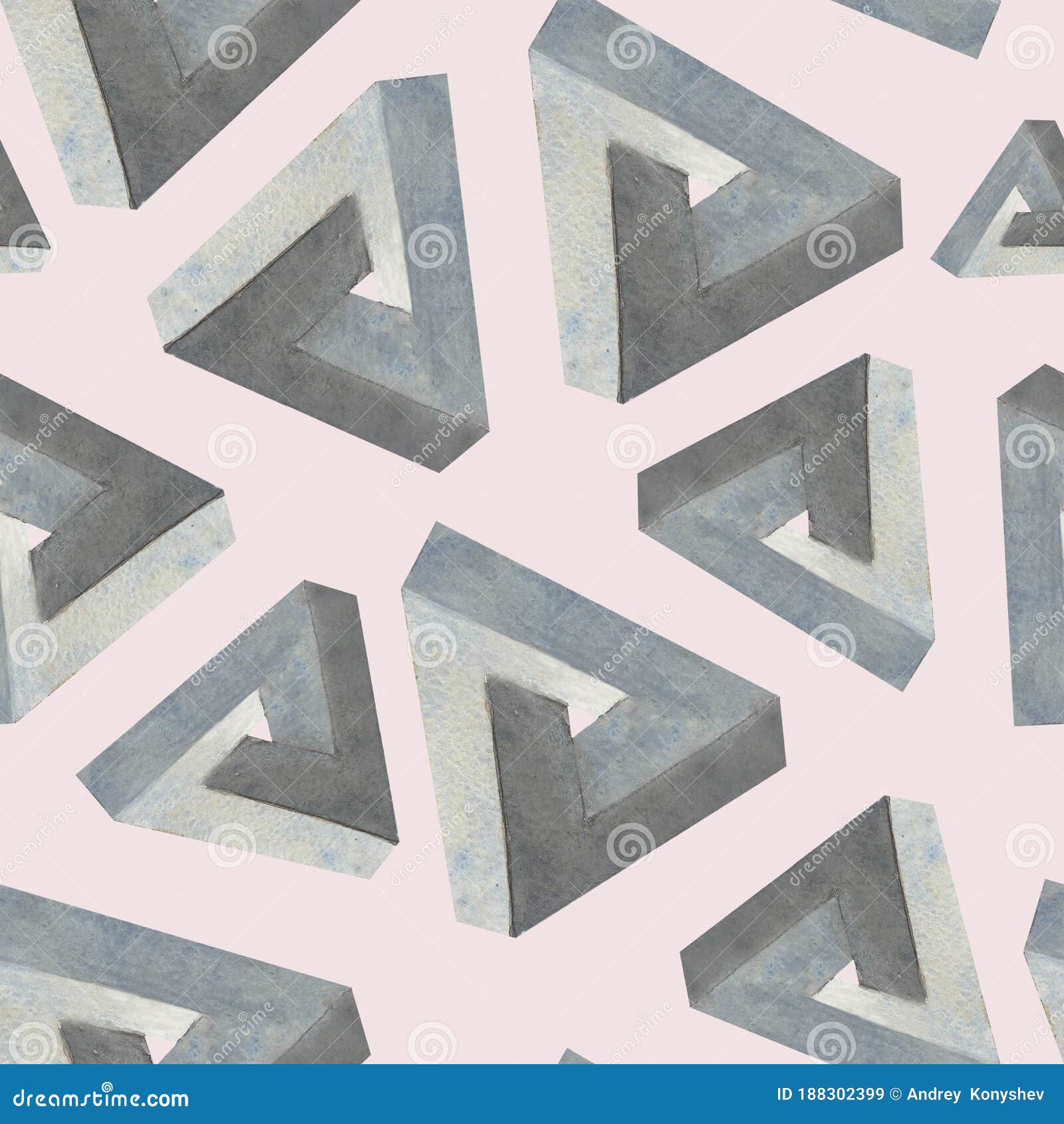 Watercolor Pattern with Endless Triangles, Associations on the Subject ...