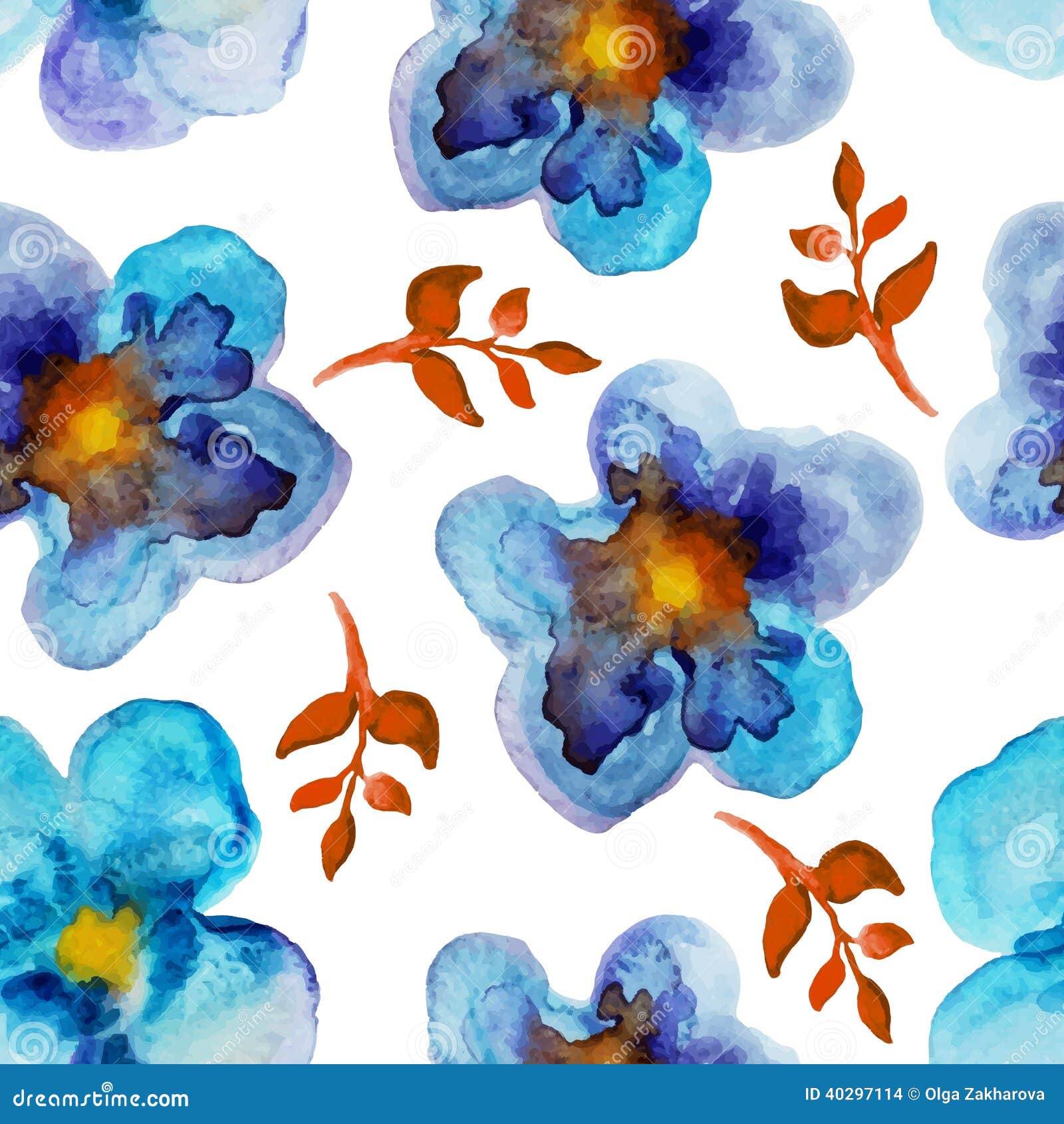 Watercolor pattern stock vector. Illustration of artwork - 40297114