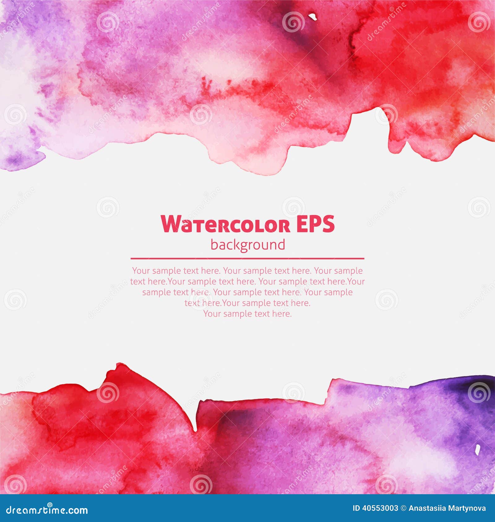 Watercolor Pink Abstract Frame Stock Vector - Illustration of banner ...