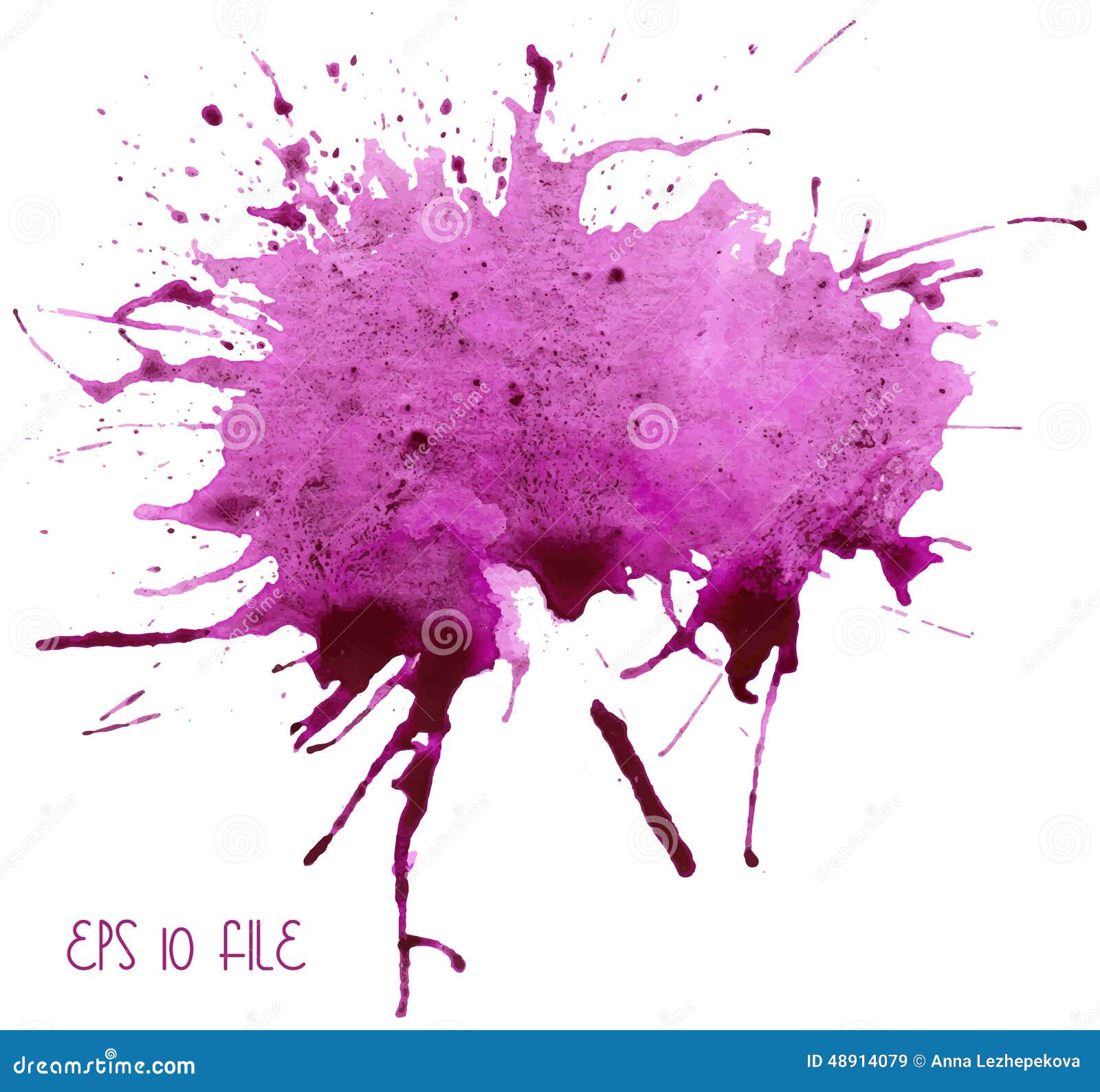 Watercolor Pink Blot stock illustration. Illustration of acrylic - 48914079