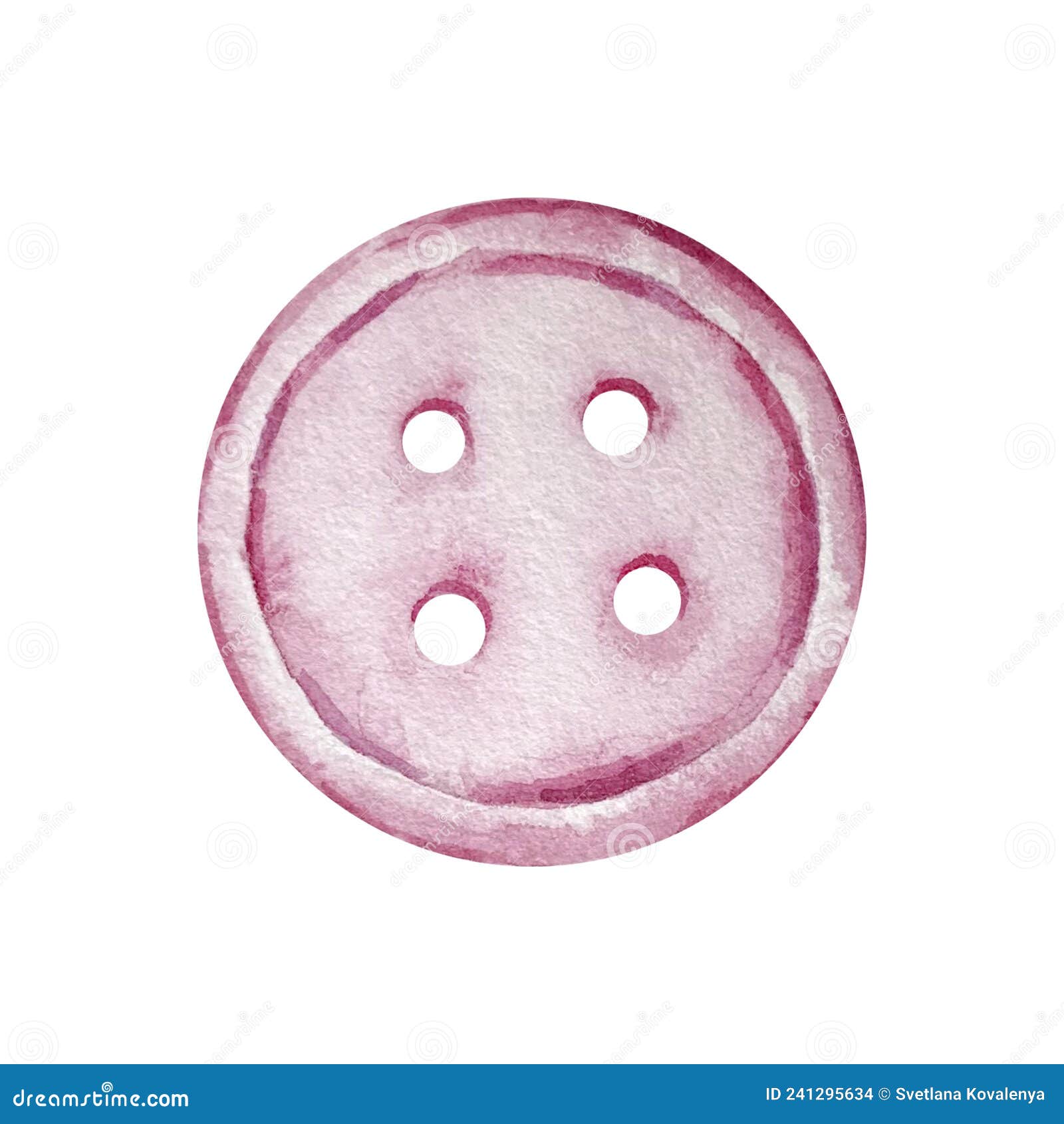 Watercolor pink button stock illustration. Illustration of textile ...