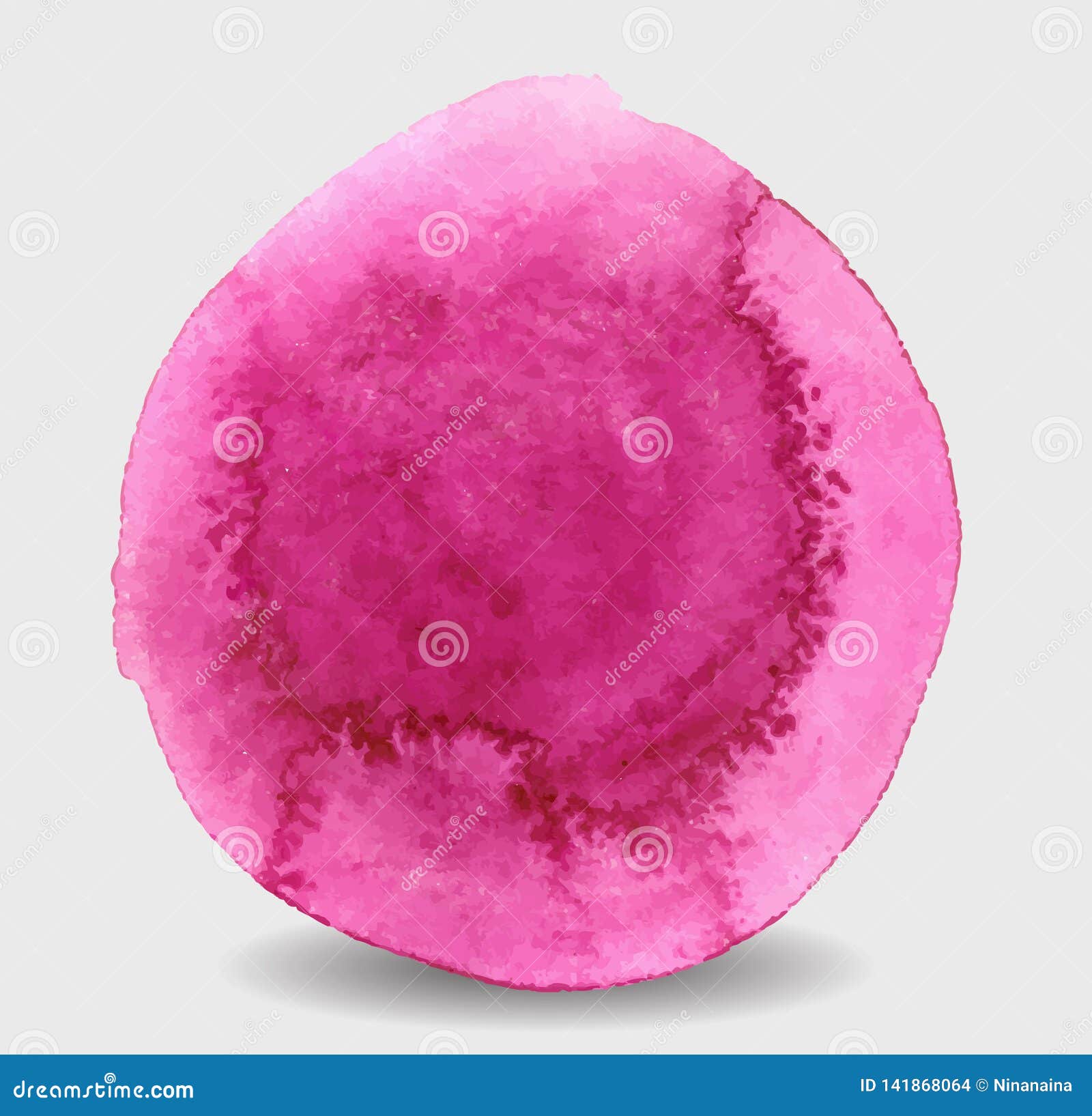 Watercolor Pink Circle, Vector Image Stock Vector - Illustration of ...