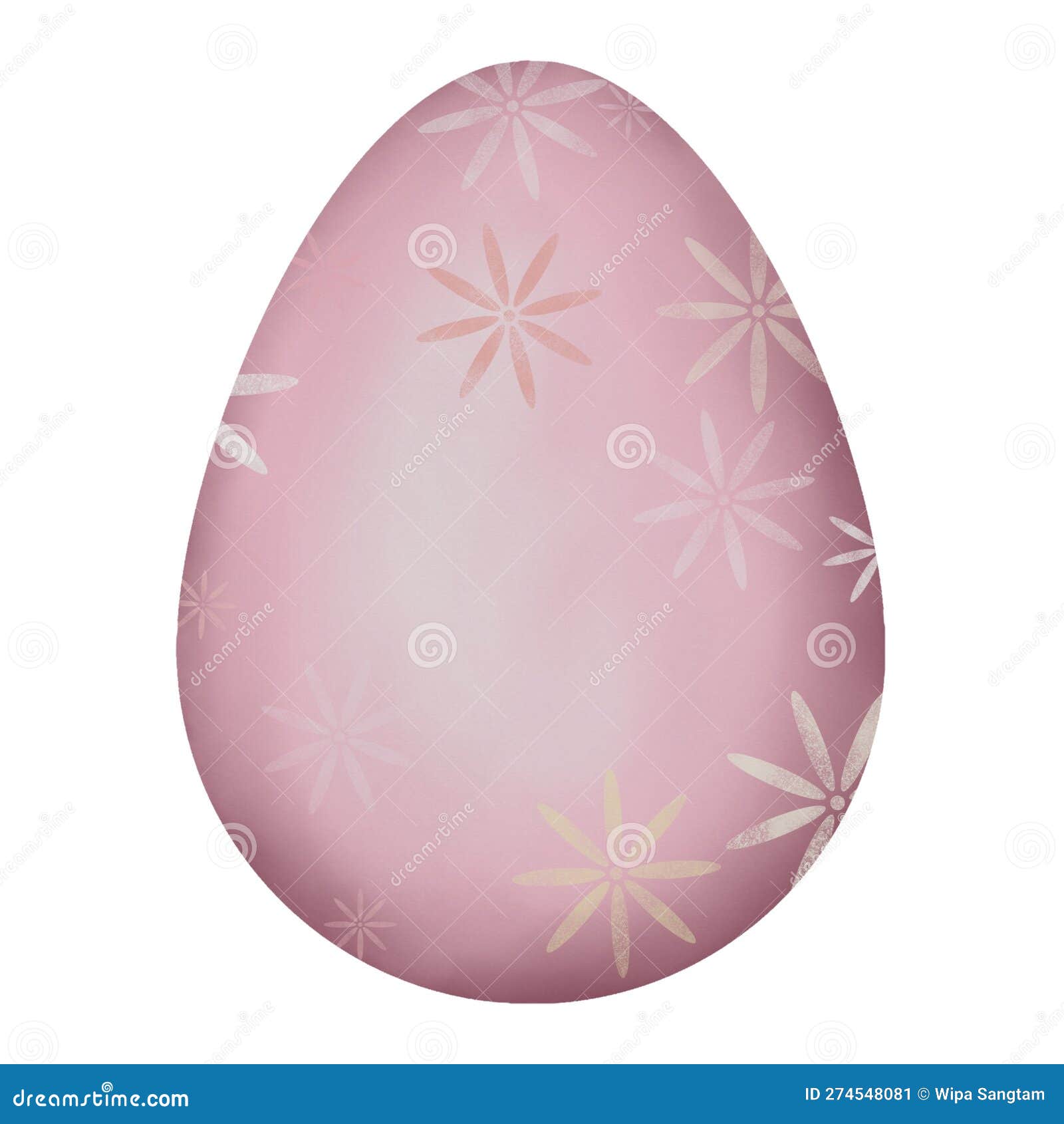 Watercolor Pink Egg Illustration Isolated on White Background. Stock ...