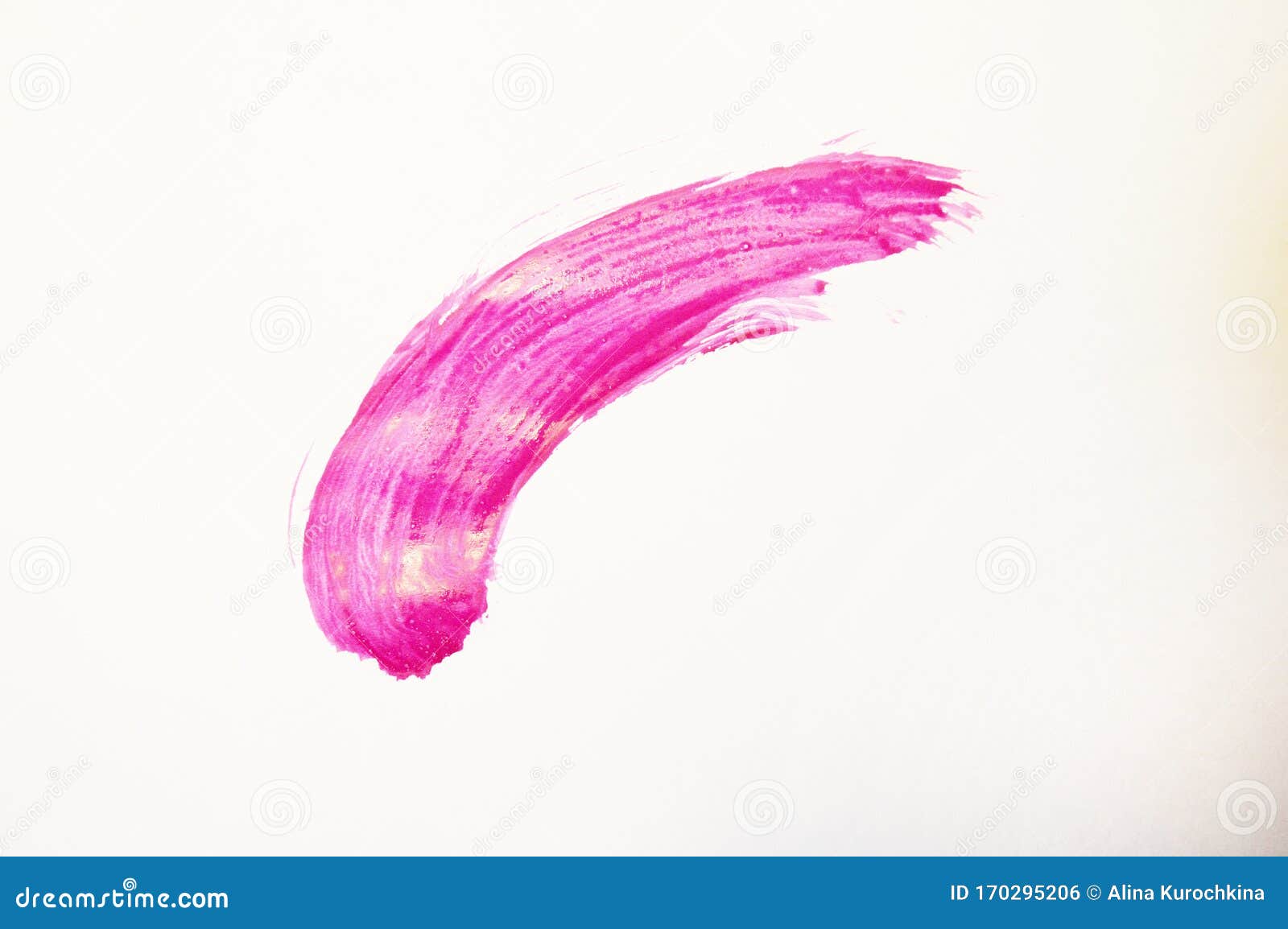 Watercolor Pink Smear Isolated on White Background Stock Photo - Image ...