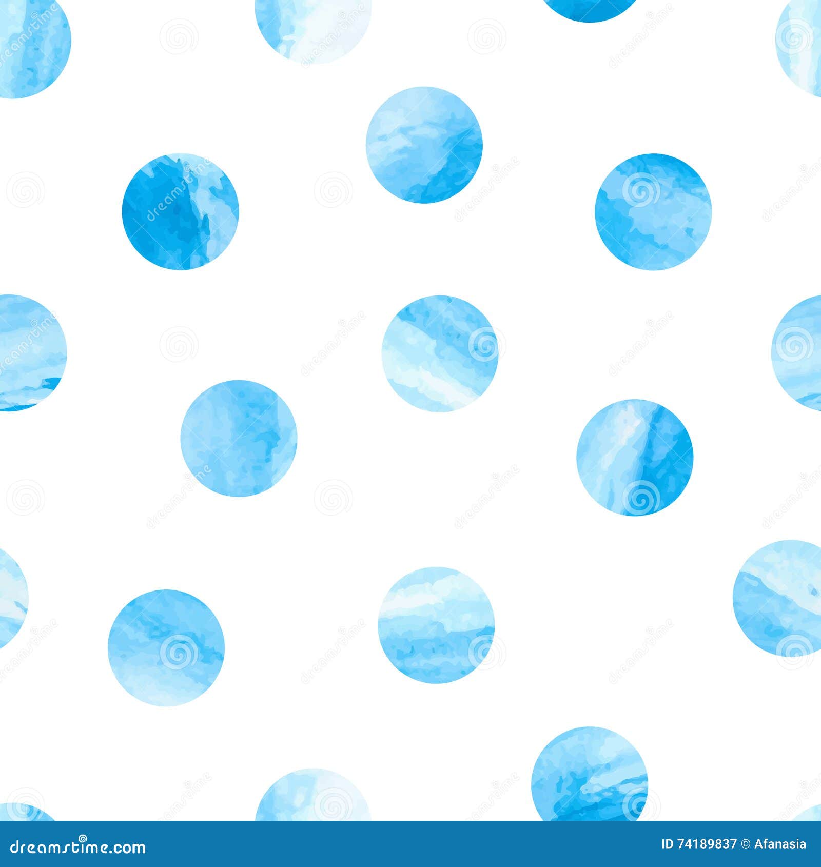 Watercolor Polka Dot Seamless Pattern Stock Vector Illustration Of
