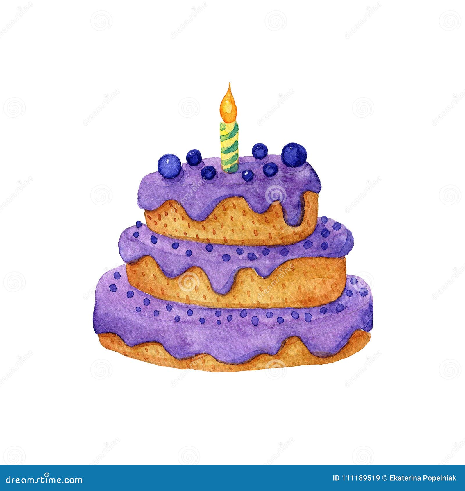 Purple Cake Cartoon Vector | CartoonDealer.com #252300067