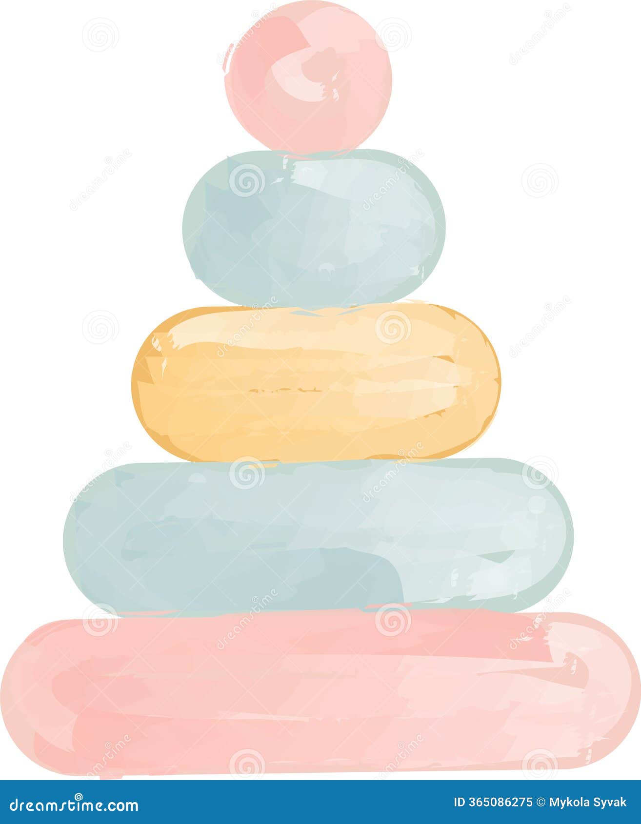 Watercolor The Pyramid Of Kukulcan In The Mexican City Of Chichen Itza ...