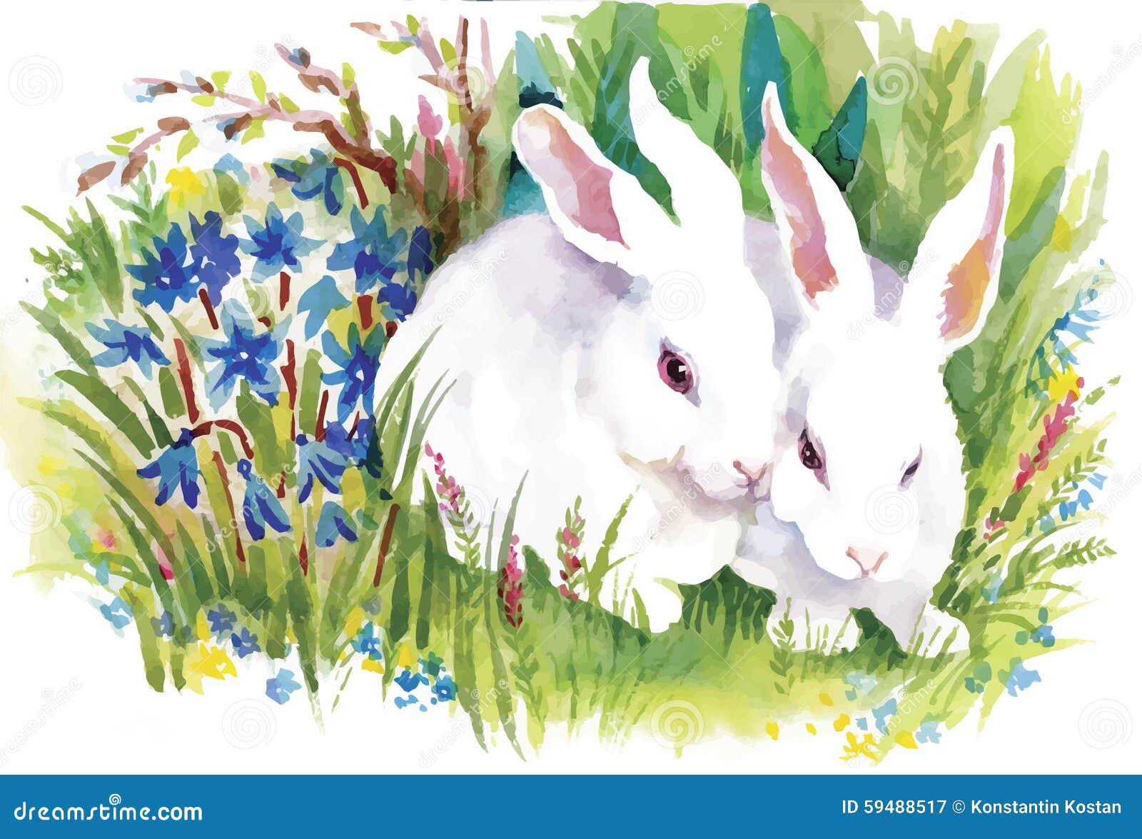Set Of Rabbits Cartoon Vector | CartoonDealer.com #98998115