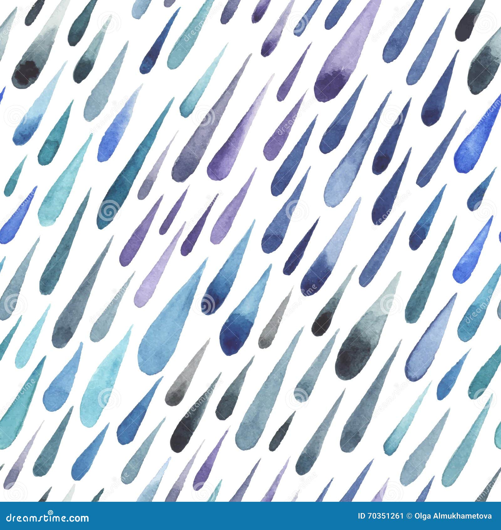 Watercolor Rain Drops Pattern Stock Vector - Illustration of background ...