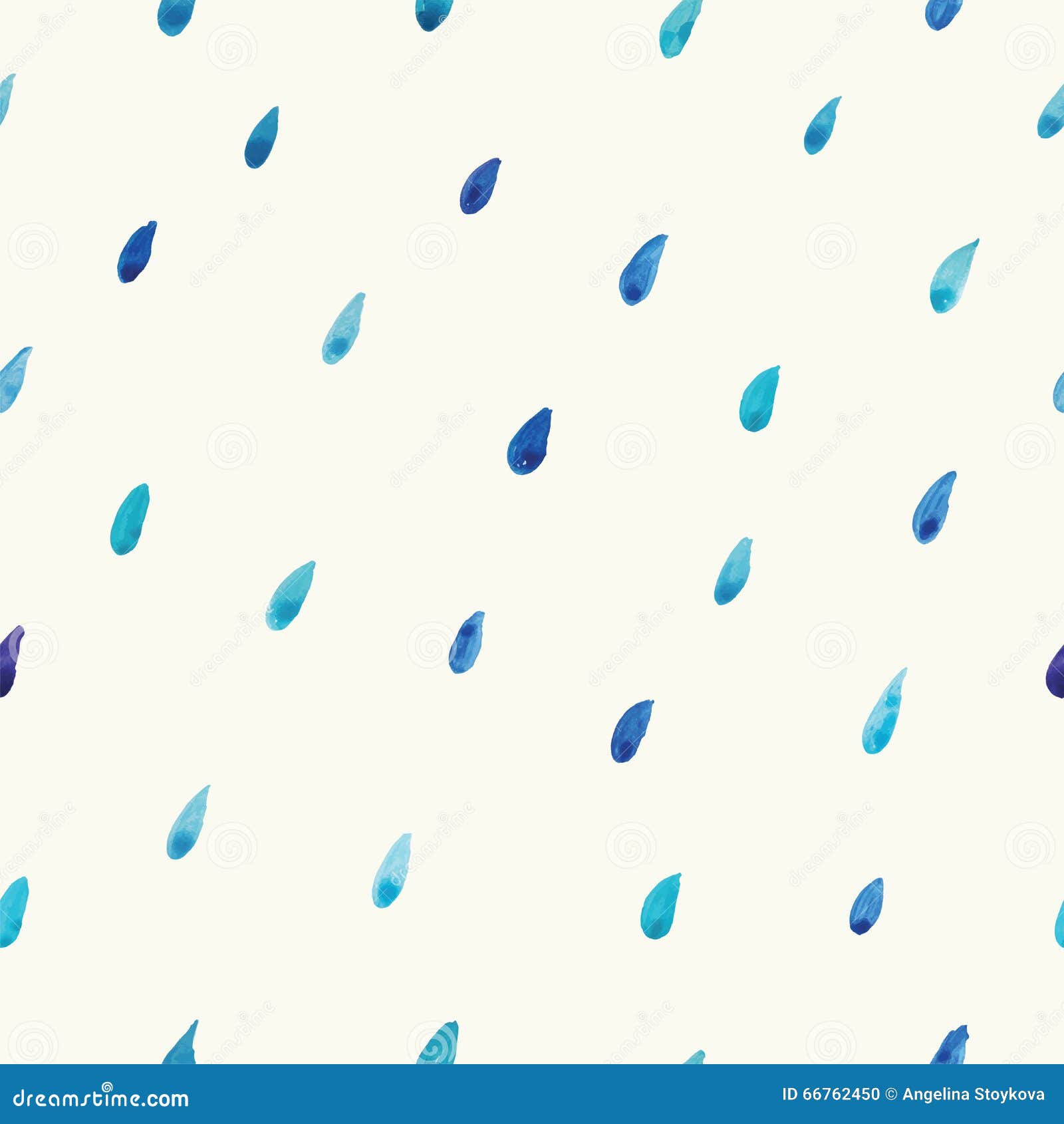 Watercolor Rain Drops Seamless Pattern Stock Vector - Illustration of ...