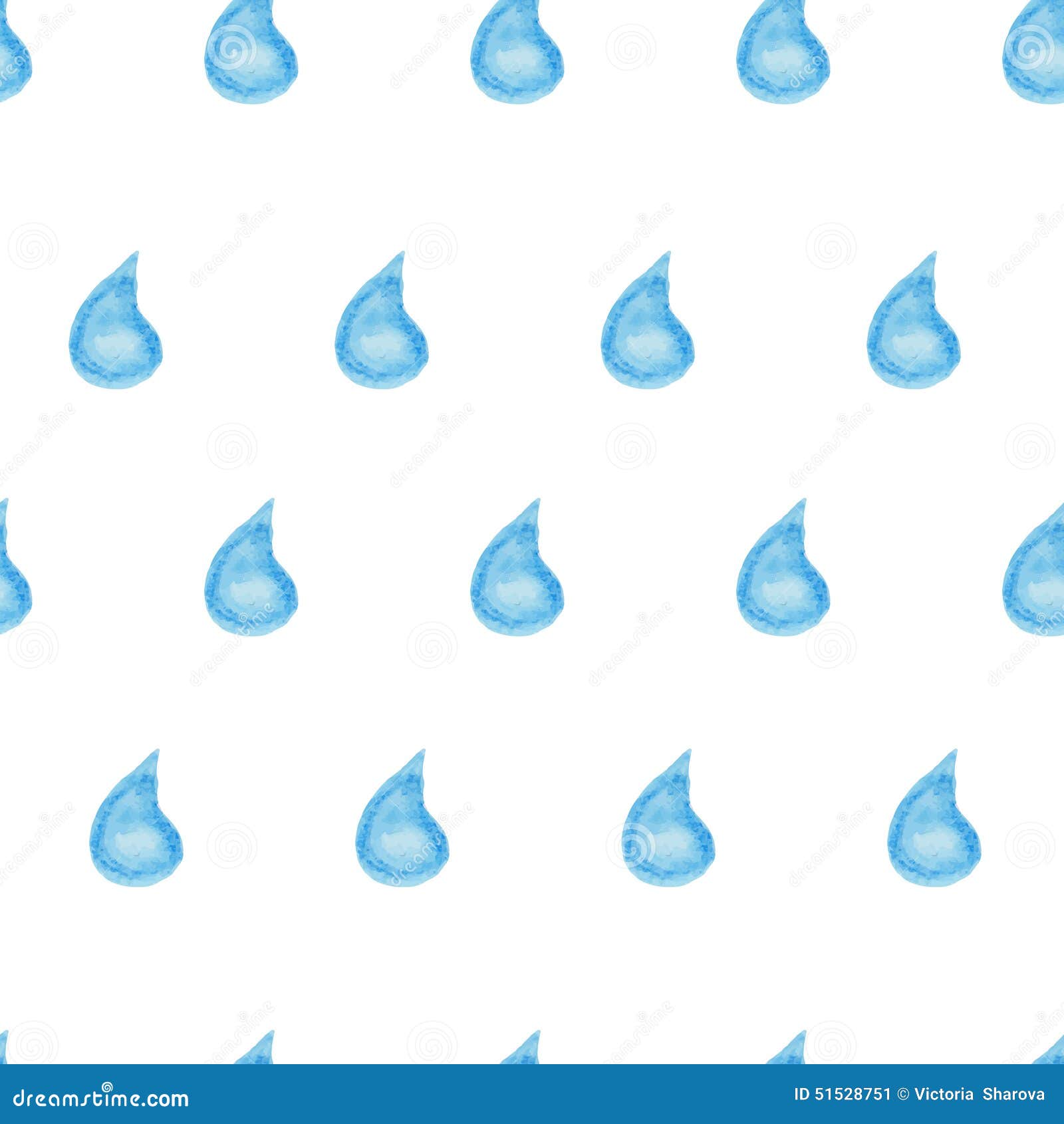 Watercolor Rain Seamless Pattern. Stock Vector - Illustration of ...