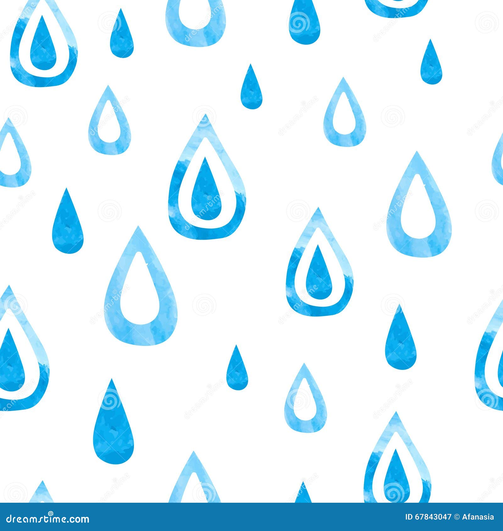 Watercolor Rain,rainbow,clouds, Sun On White Background.Color Realistic ...