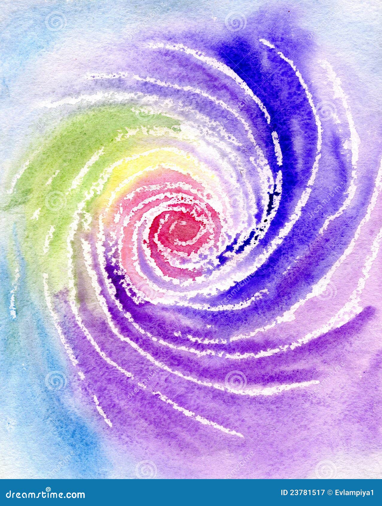 Watercolor a rainbow stock illustration. Illustration of blue - 23781517