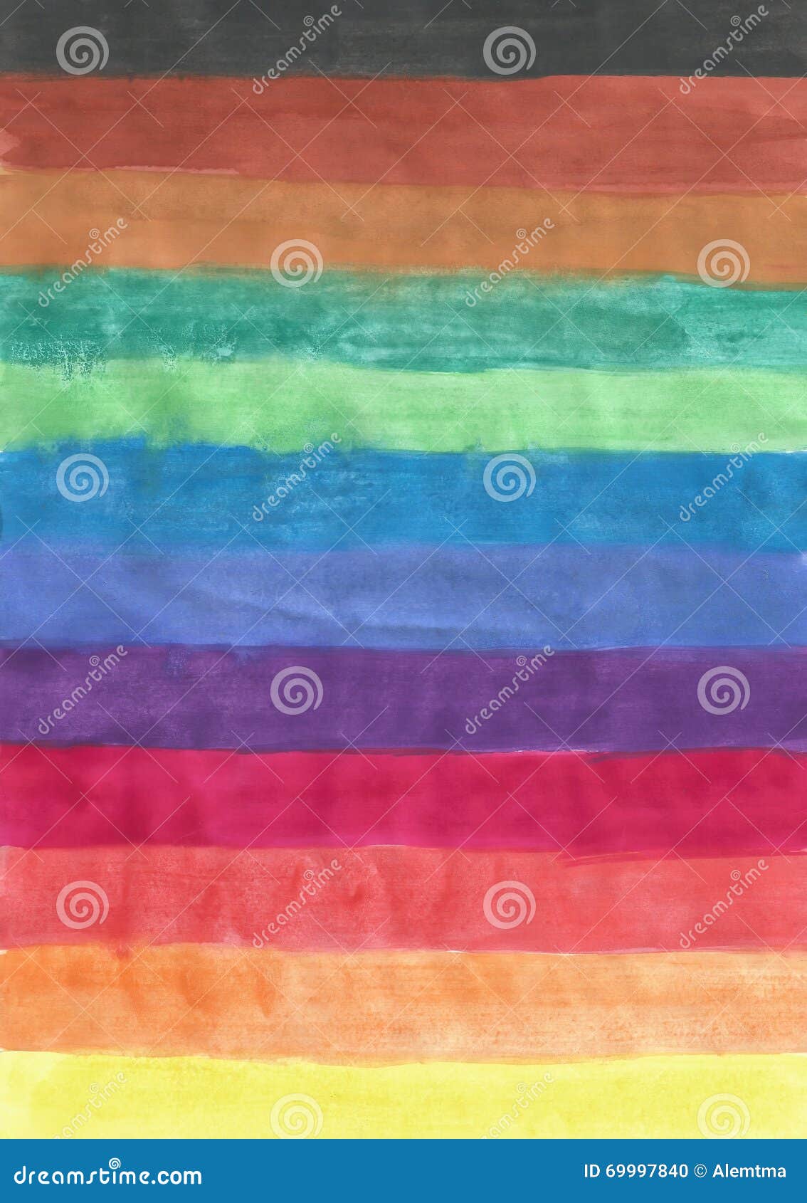Watercolor Rainbow Colors Background Stock Illustration - Illustration ...