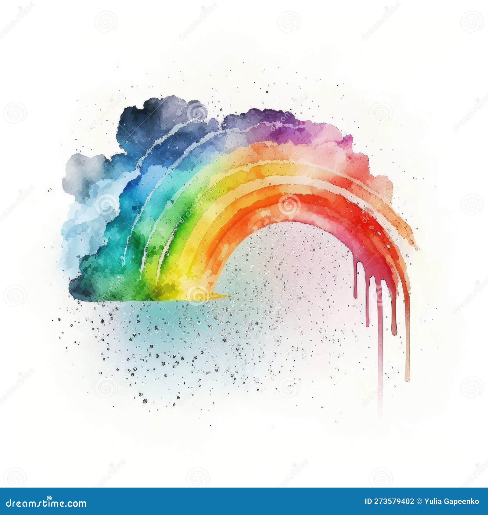 Watercolor Rainbow Illustration AI Generative Stock Illustration ...