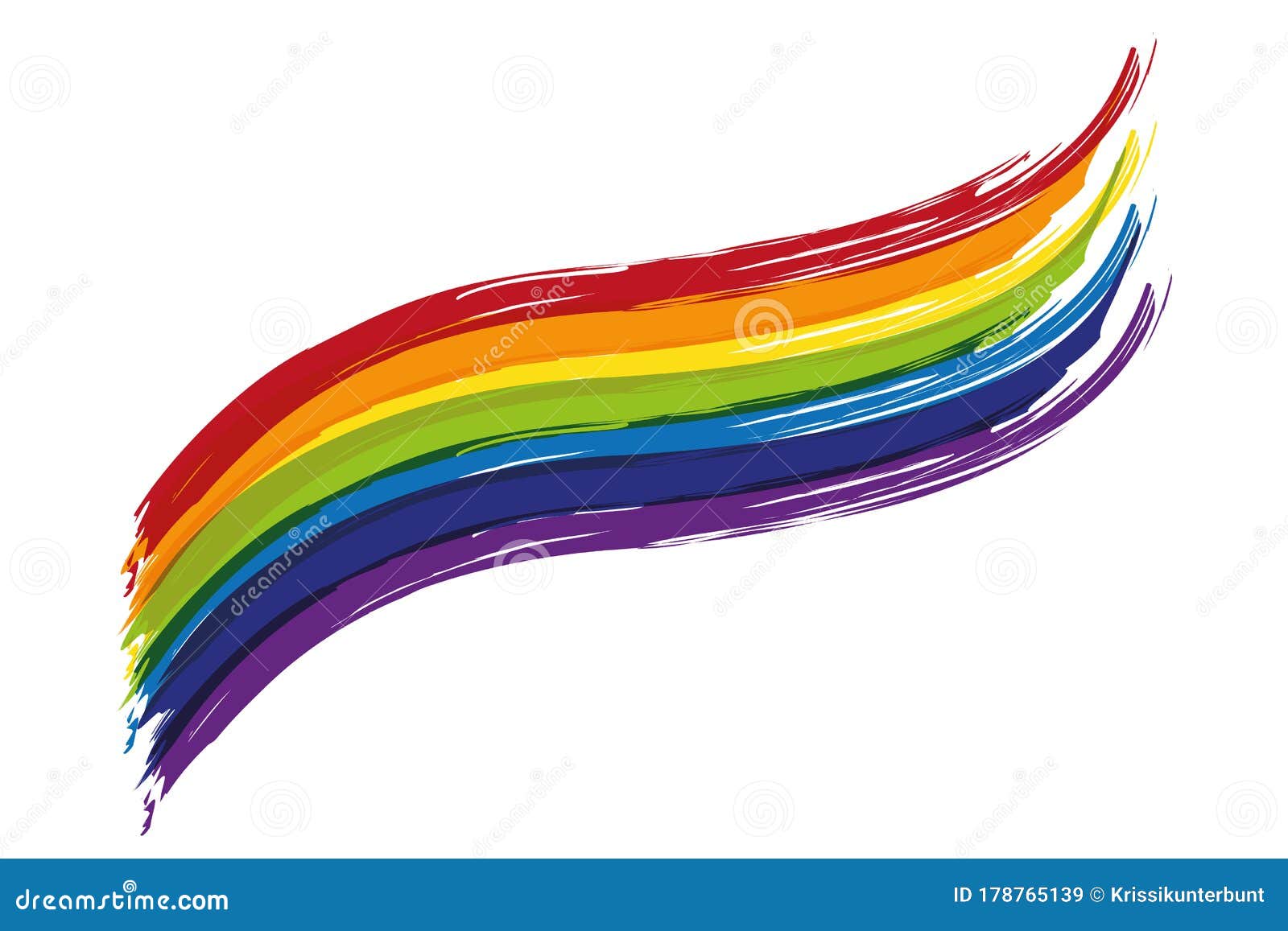 Watercolor Rainbow Isolated on White Background Stock Vector ...