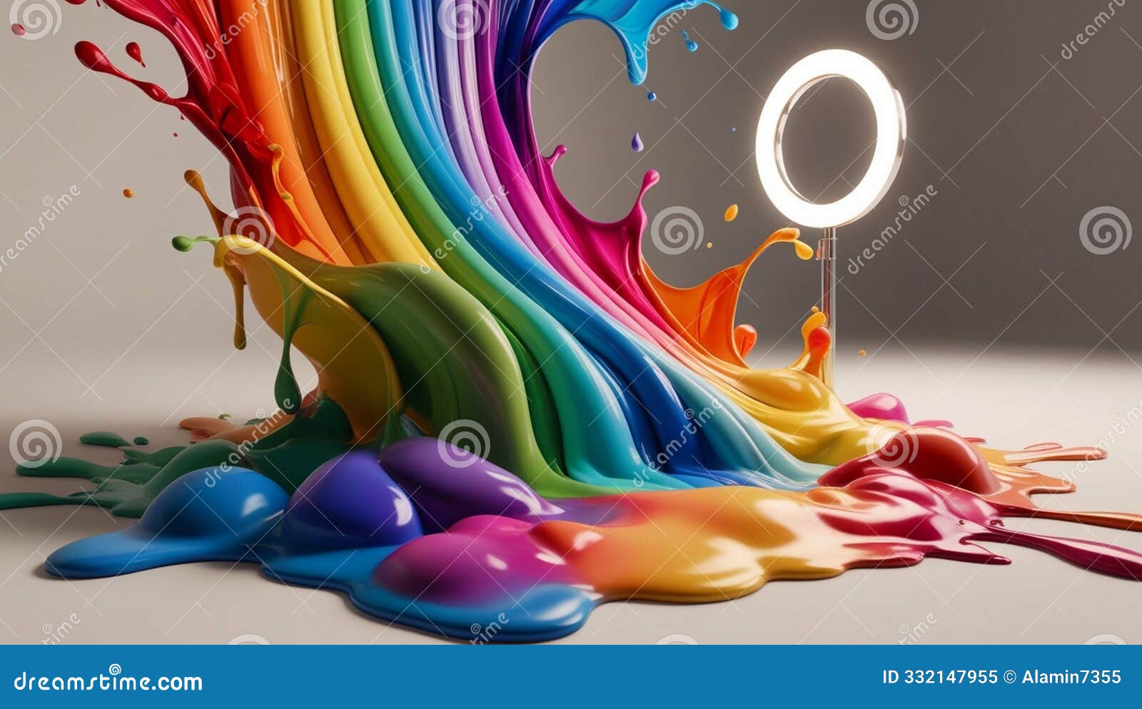 Watercolor Rainbow Splash, , Spray-paint Style Backround Stock ...
