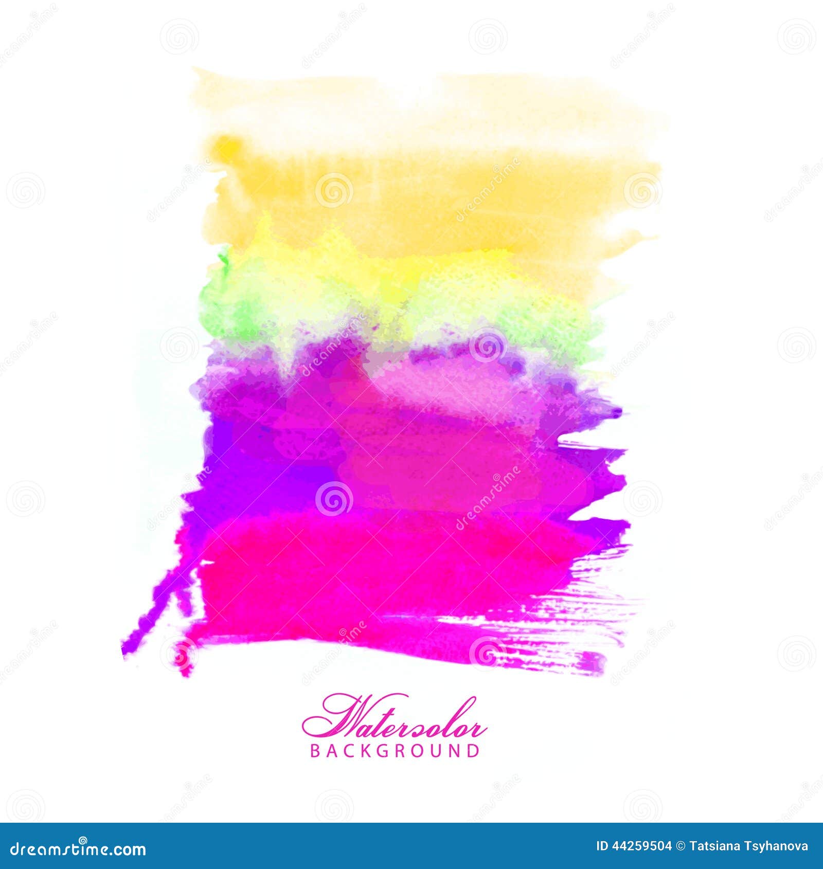 Watercolor. Rectangle. stock vector. Illustration of backdrop - 44259504