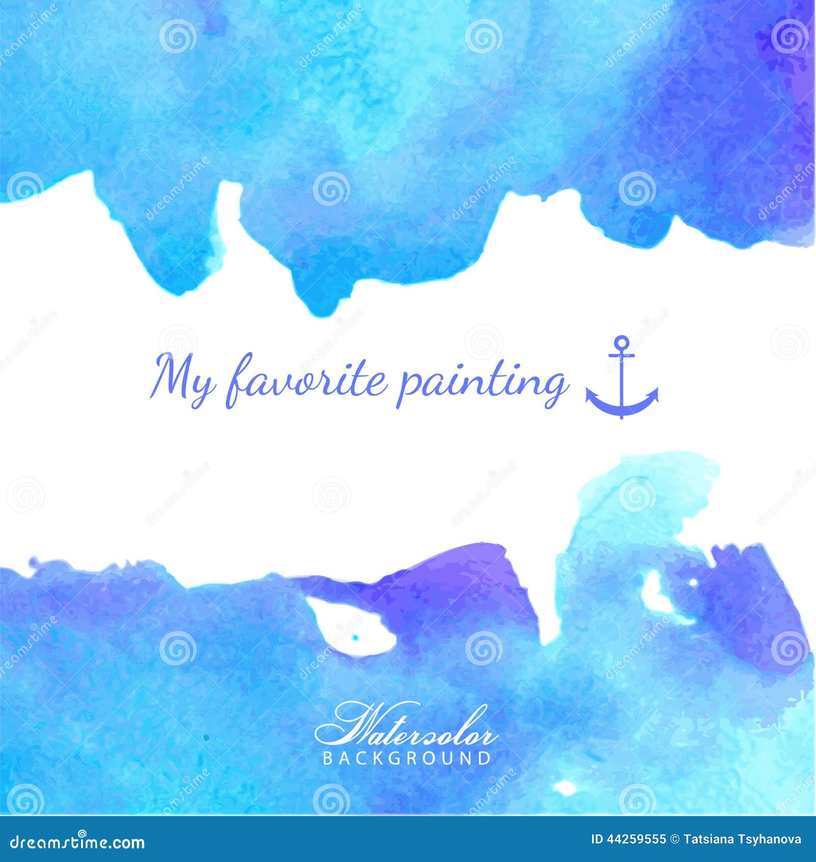 Watercolor. Rectangle. stock vector. Illustration of brush - 44259555