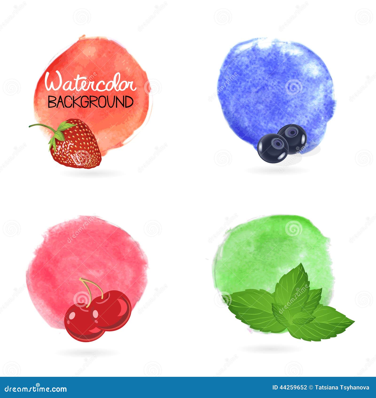 Watercolor. Rectangle. stock vector. Illustration of shape - 44259652