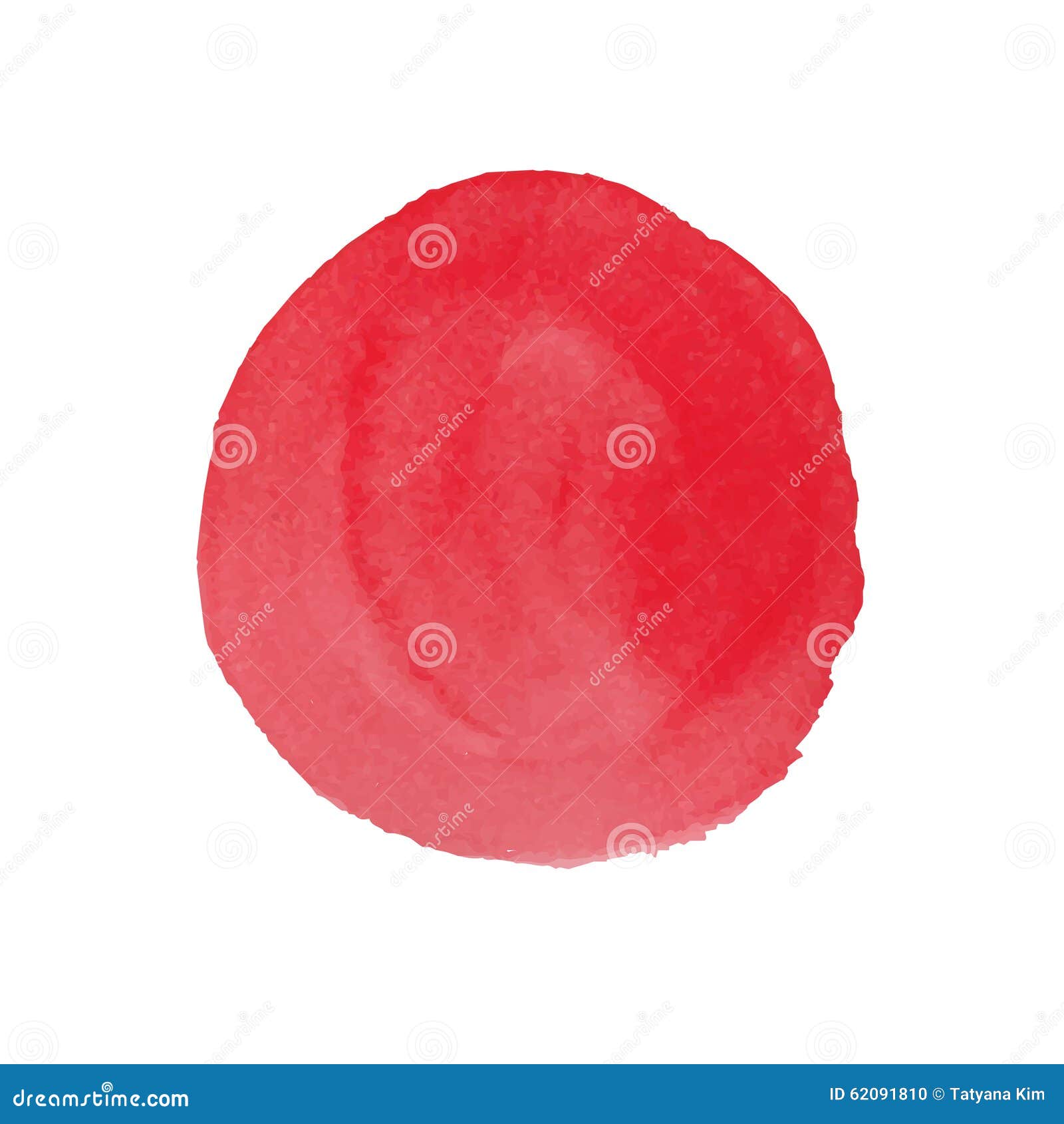 Watercolor Red Circle on White Background Stock Photo - Image of flag ...