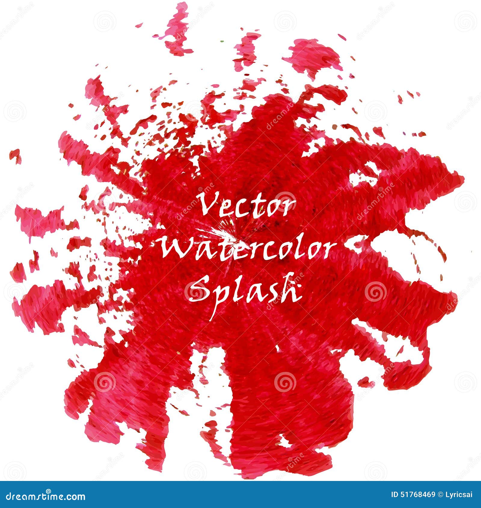 Watercolor Red Color Splash Stock Vector - Illustration of texture ...